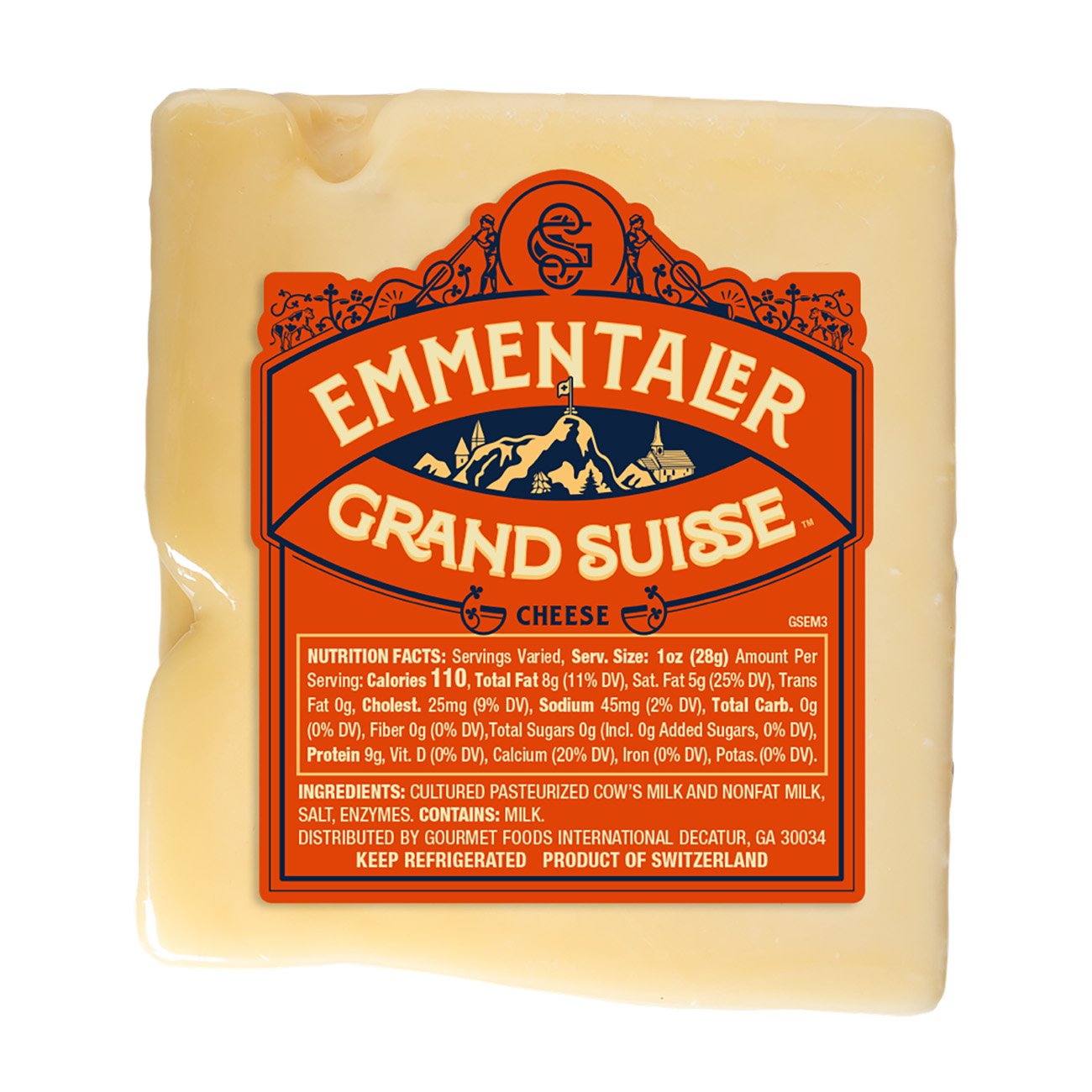 Grand Suisse Emmentaler Swiss Cheese - Shop Cheese at H-E-B