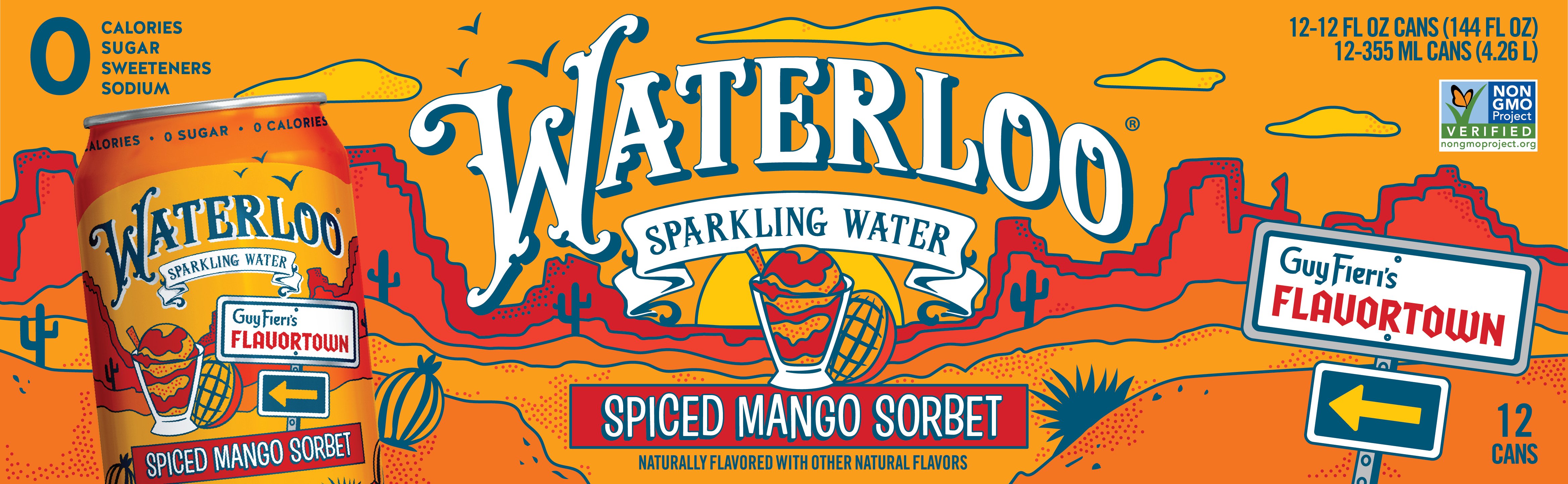 Waterloo Spiced Mango Sorbet Sparkling Water 12 oz Cans - Shop Water at H-E-B