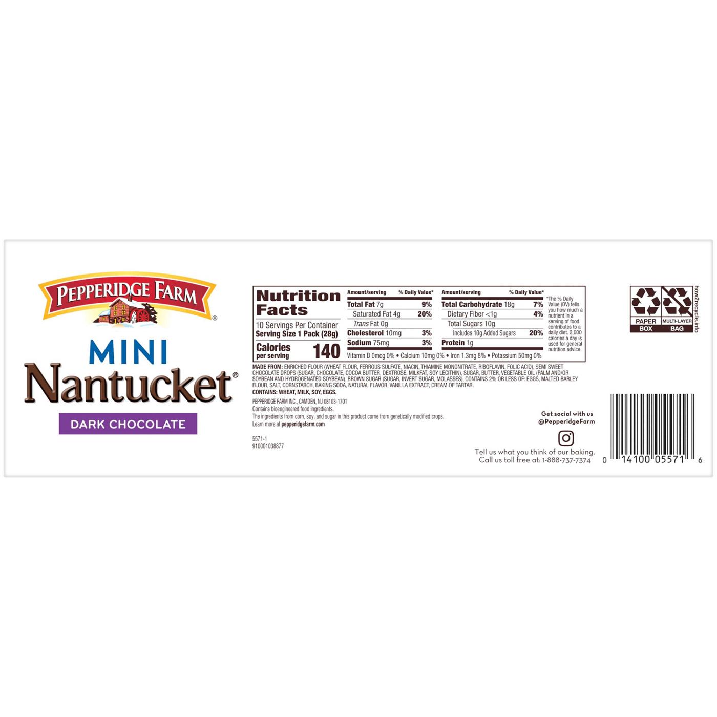 Pepperidge Farm Mini Nantucket Dark Chocolate Cookies - Shop Cookies at ...