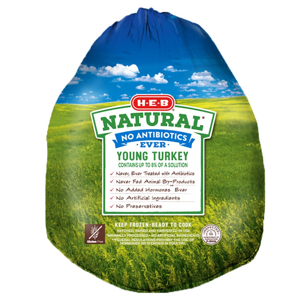 H-E-B Natural Frozen Whole Young Turkey, 20 - 24 lbs - Shop Turkey at H-E-B