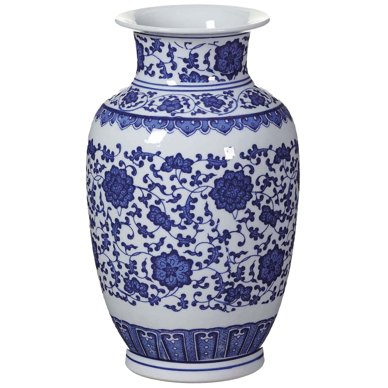 Allstate Floral Ceramic Vase - Blue & White - Shop Seasonal decor at H-E-B