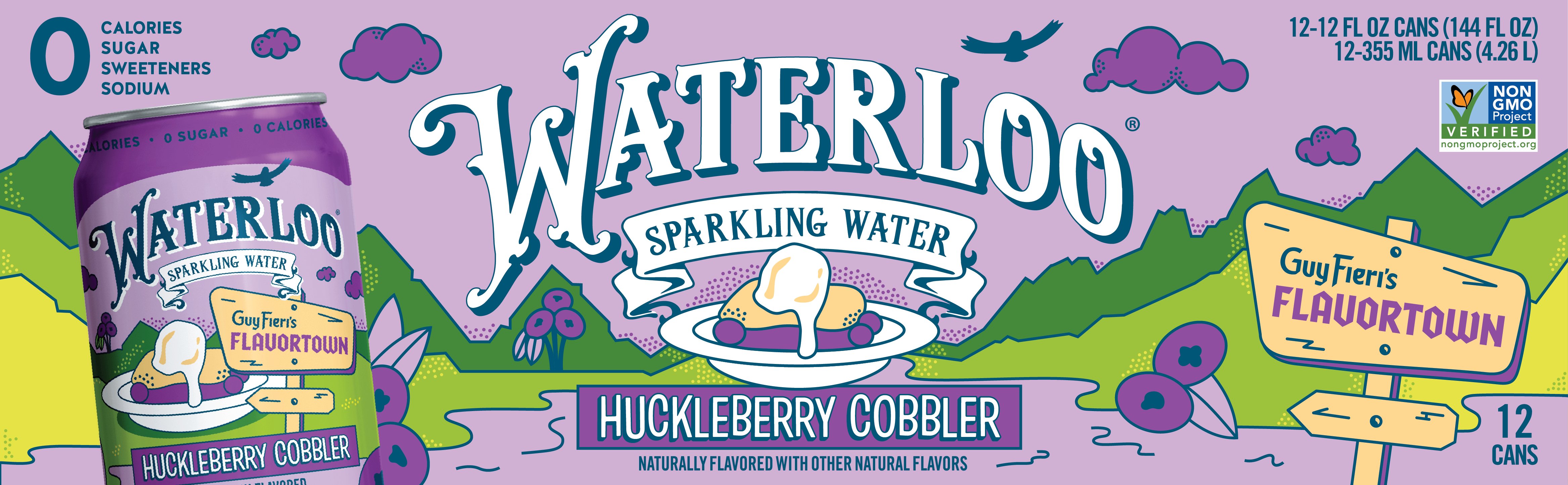 Waterloo Huckleberry Cobbler Sparkling Water 12 oz Cans, 12 pk | Central Market - Really Into Food