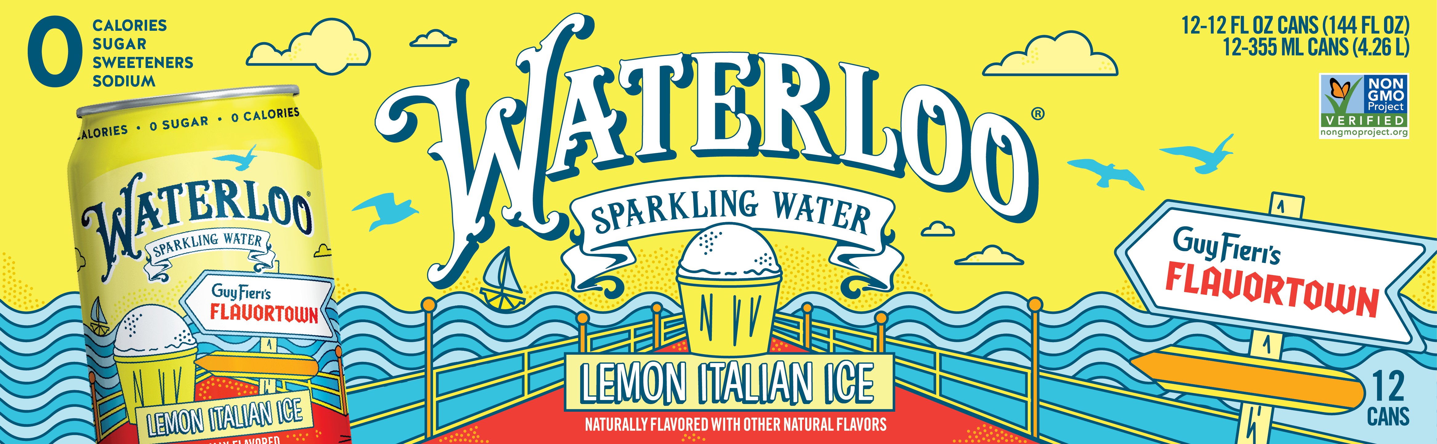 Waterloo Lemon Italian Ice Sparkling Water 12 oz Cans - Shop Water at H-E-B
