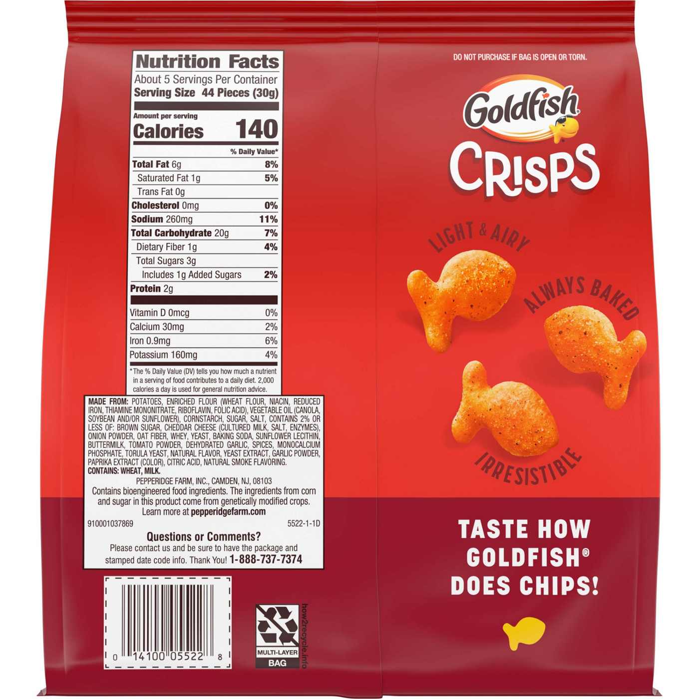 Goldfish Crisps Barbecue Baked Snacks - Shop Crackers & breadsticks at ...