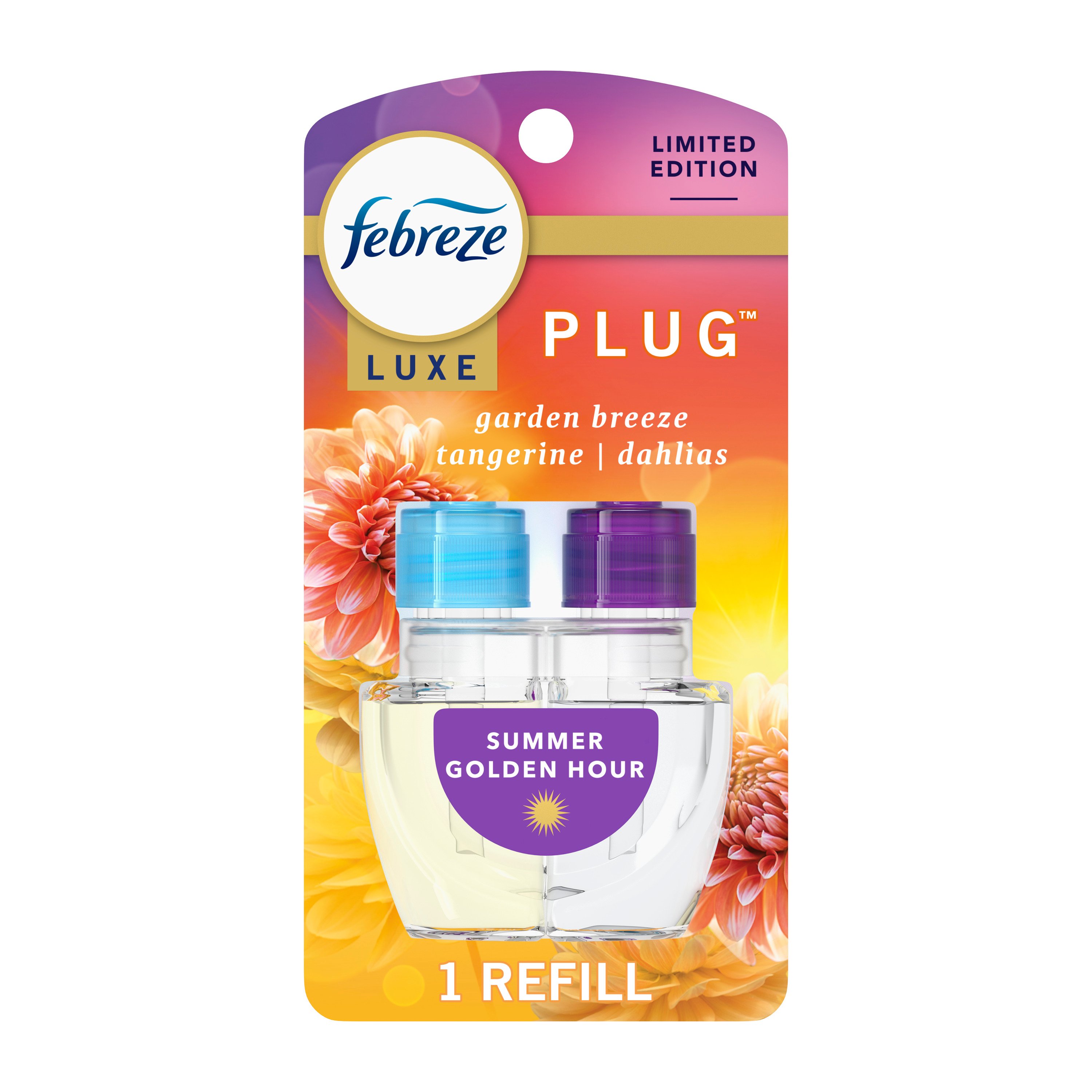 Febreze Luxe Plug In Air Freshener Odor-Fighting Scented Oil Refill ...