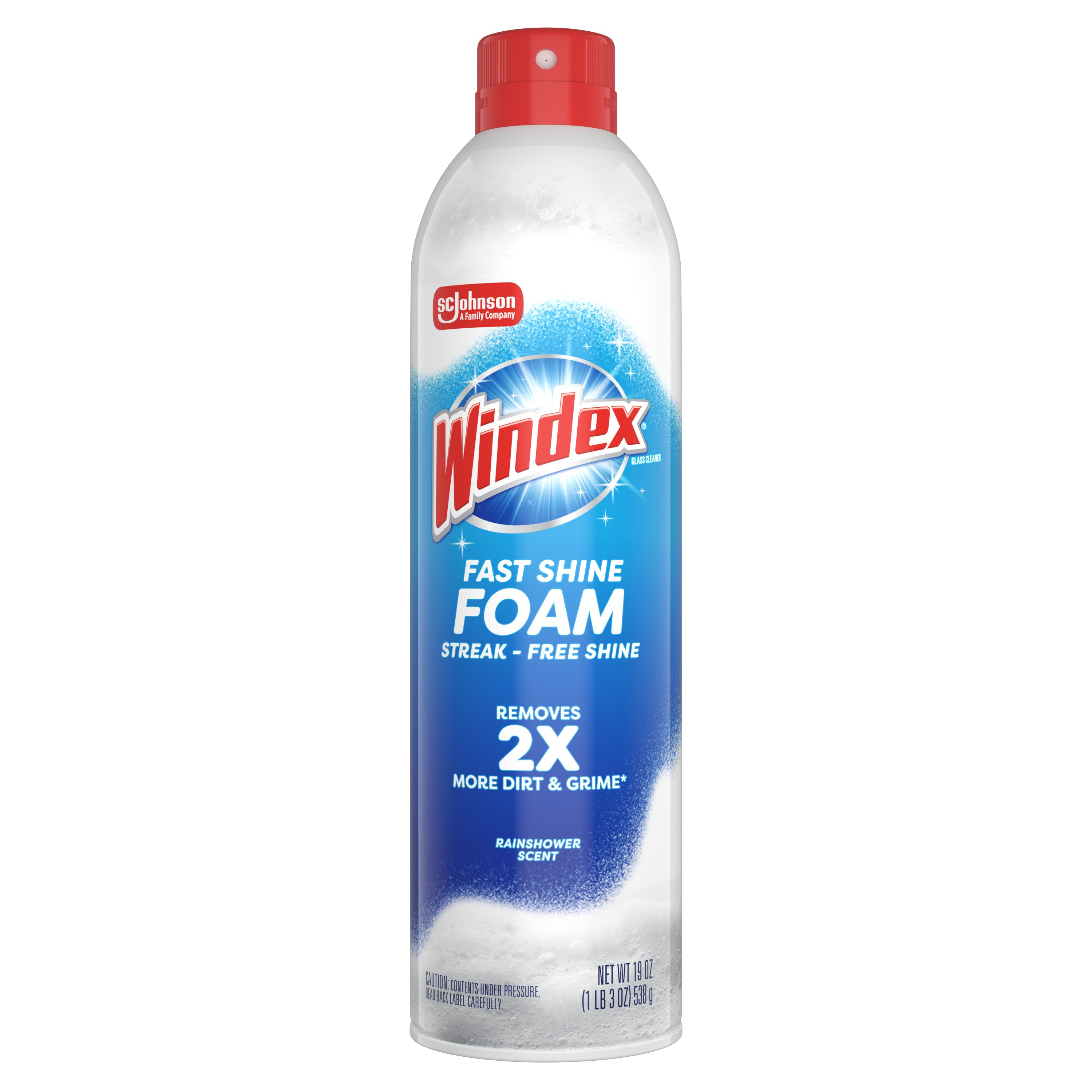 Windex Fast Shine Foam Glass Cleaner, No-Drip Aerosol Cleaning Spray ...