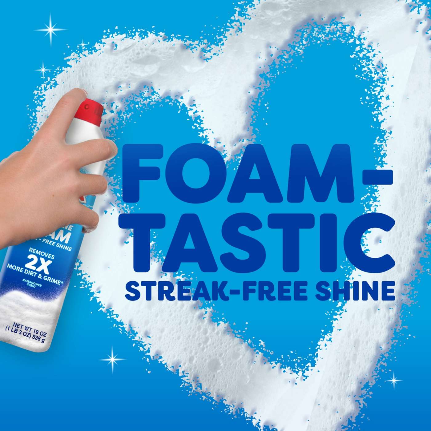 Windex Fast Shine Foam Glass Cleaner, No-Drip Aerosol Cleaning Spray ...