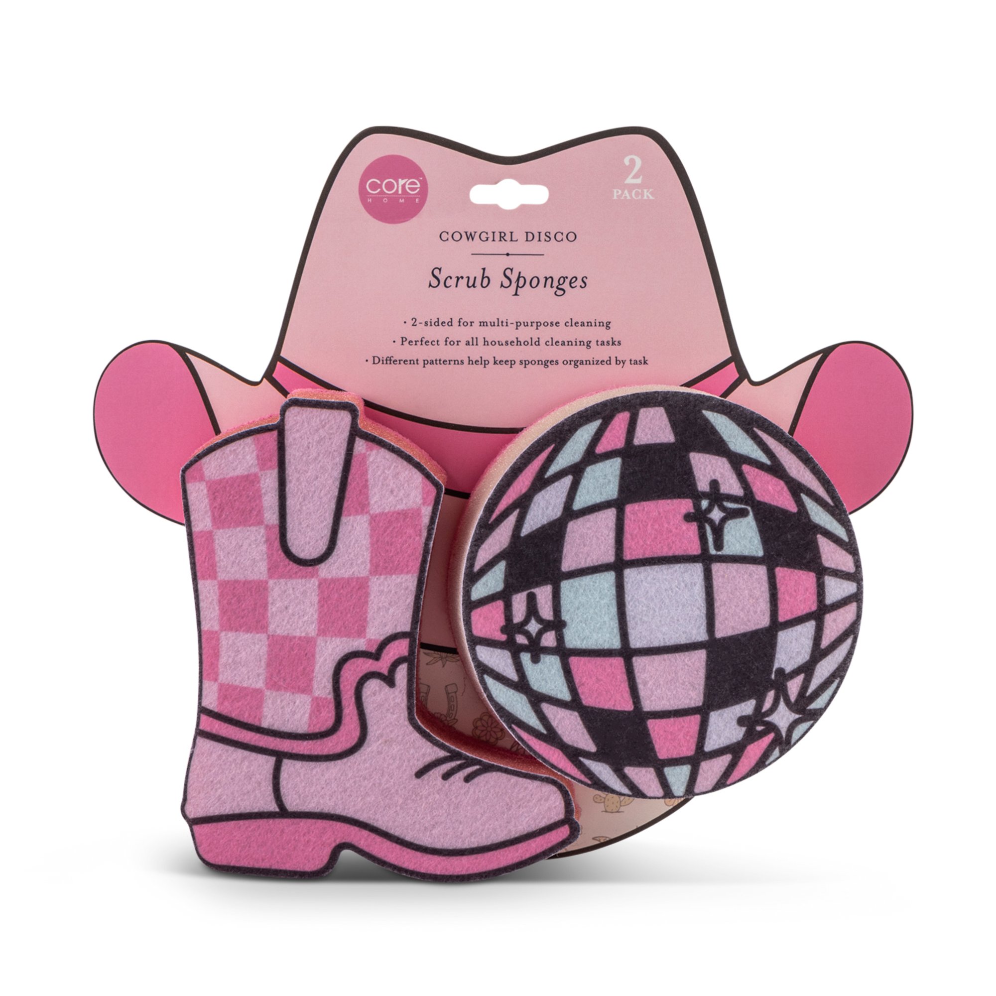 Core Kitchen Cowgirl Disco Sponge Set - Pink - Shop Sponges & scrubbers ...
