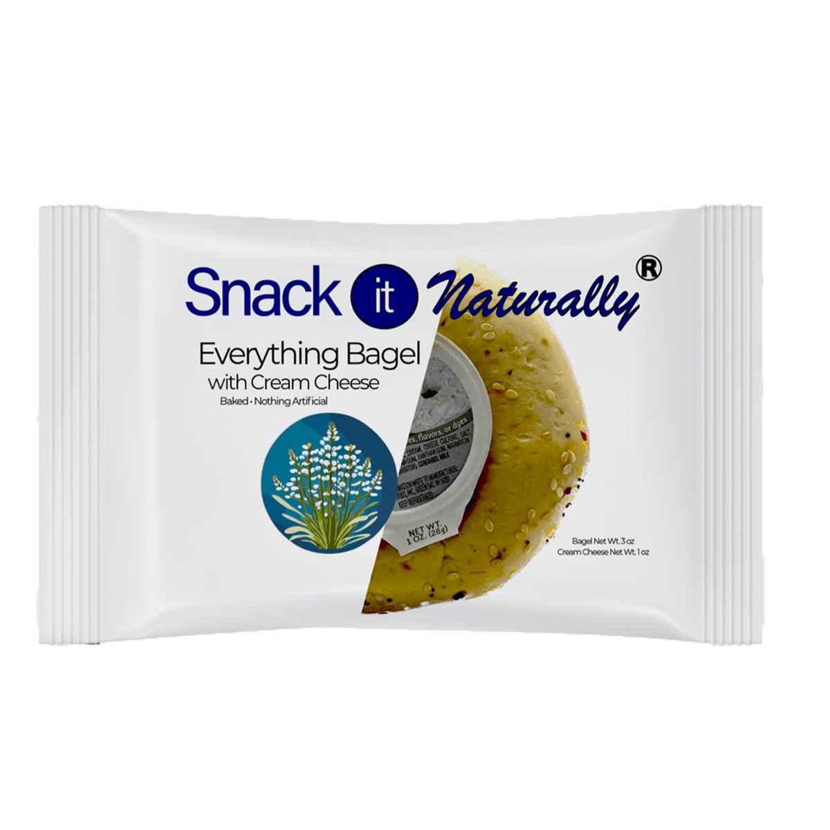 Snack It Naturally Everything Bagel with Cream Cheese - Shop Entrees ...
