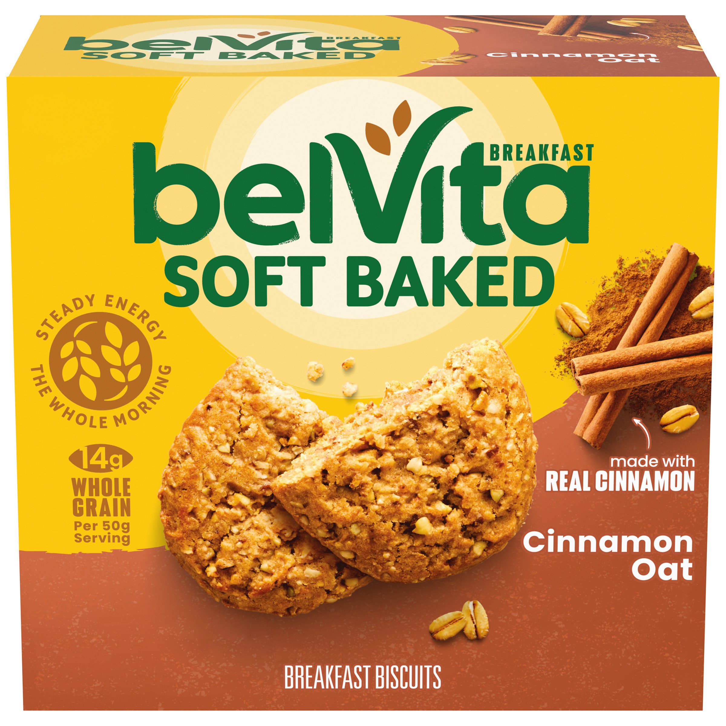 belVita Soft Baked Cinnamon Oat Breakfast Biscuits - Shop Cookies at H-E-B