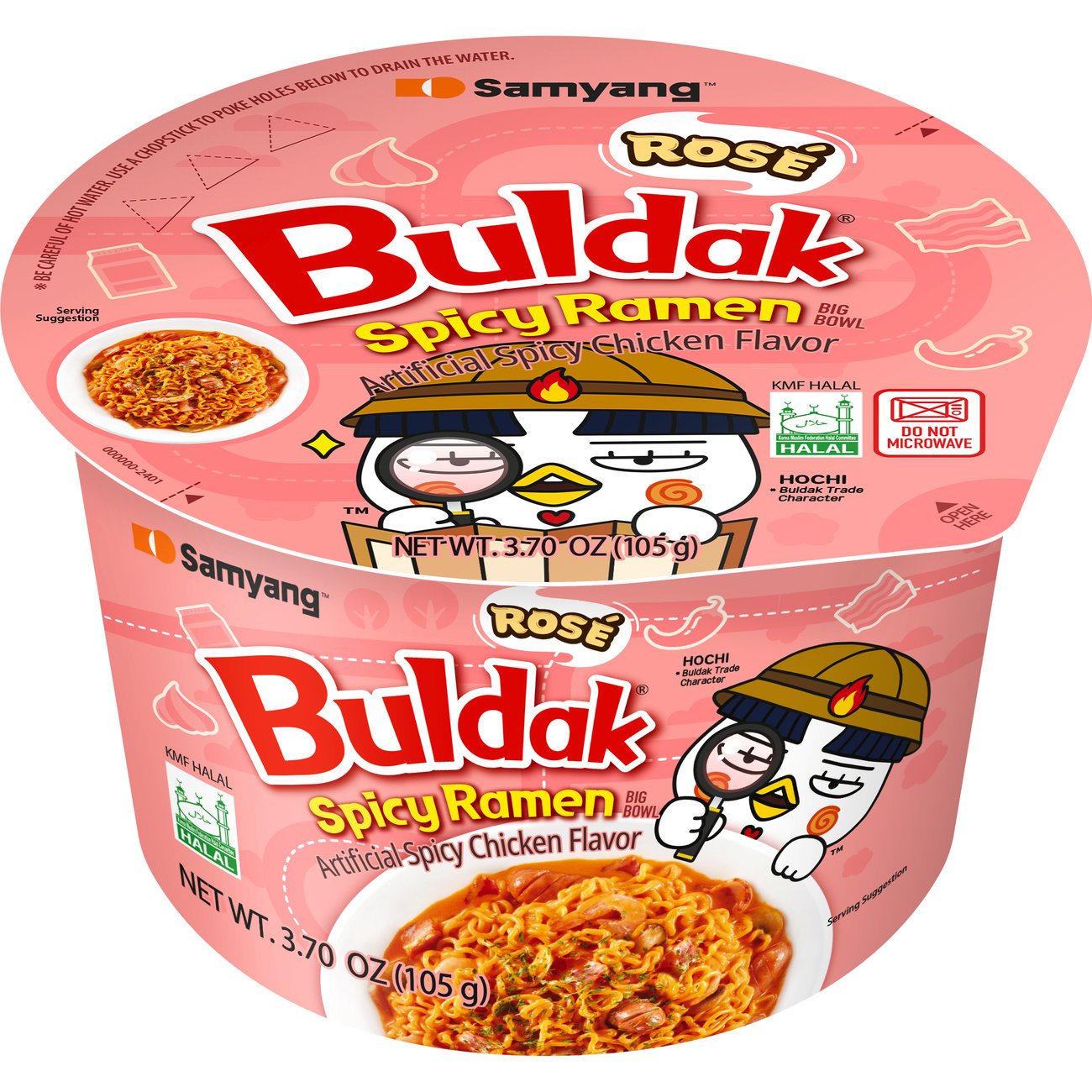 Samyang Buldak Rosé Spicy Ramen Instant Soup Big Bowl - Shop Soups ...