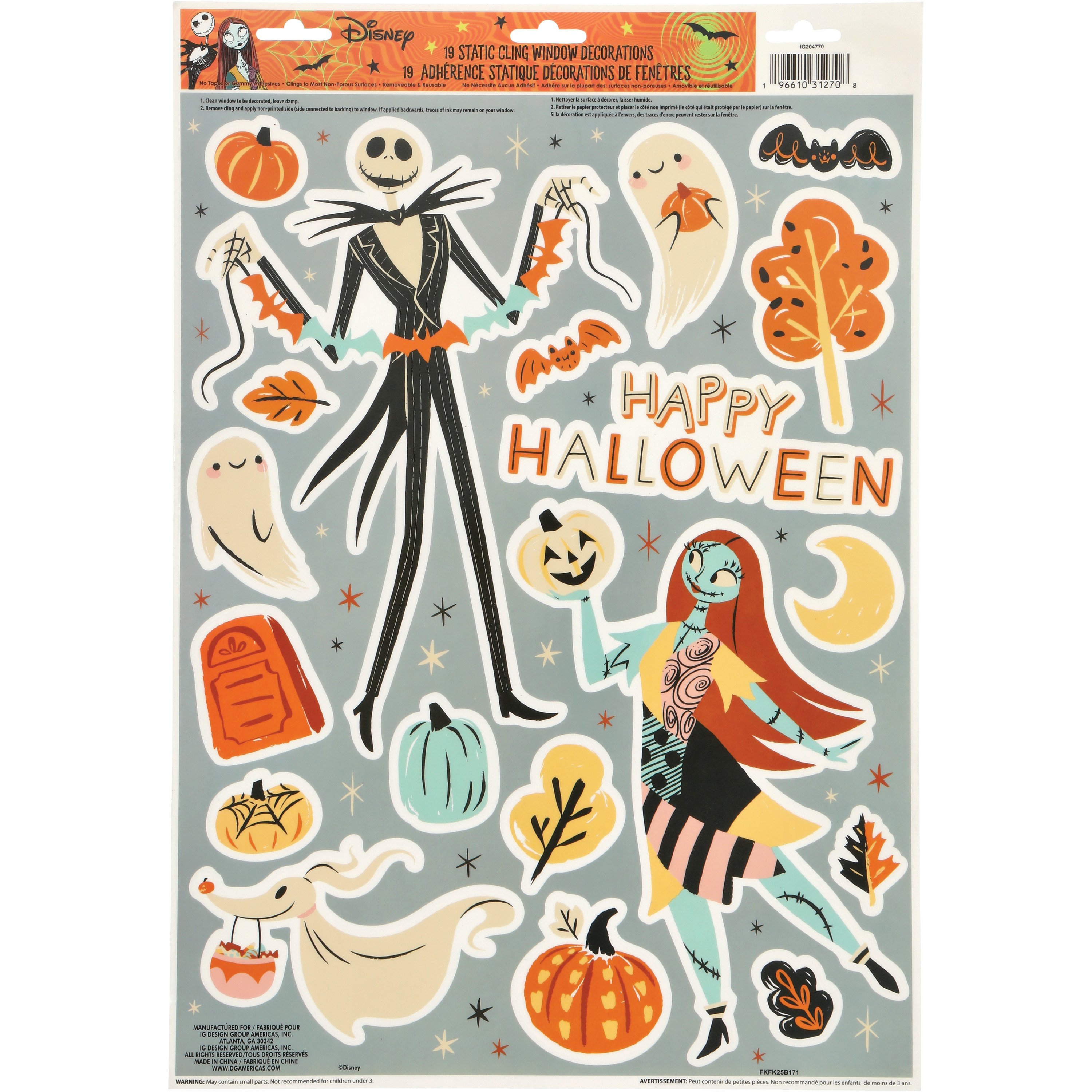 Paper Magic The Nightmare Before Christmas Window Clings - Shop ...