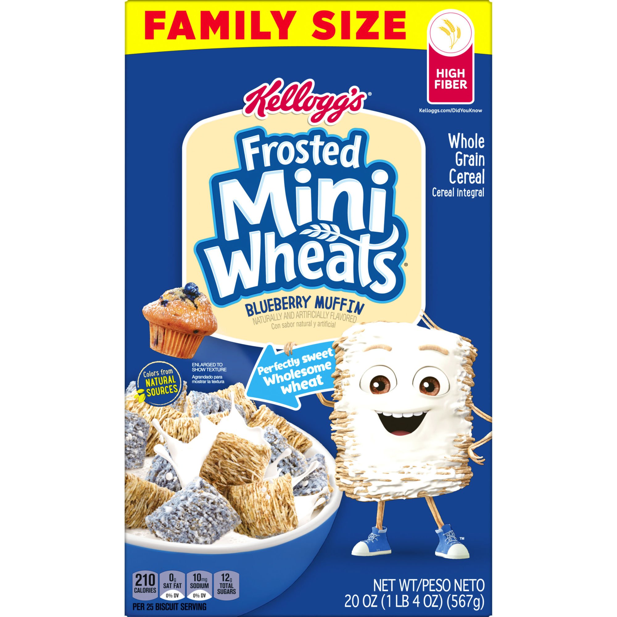 Kellogg's Frosted Mini Wheats Blueberry Muffin Cereal - Family Size ...