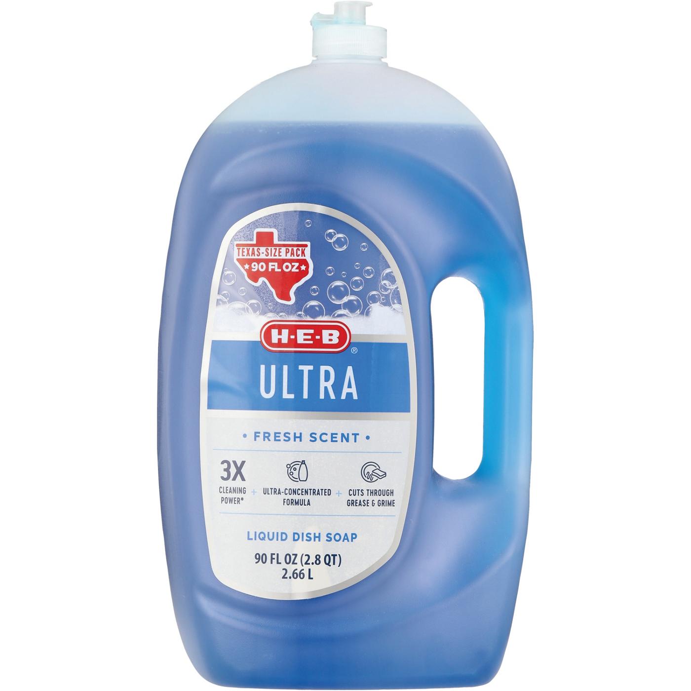 H-E-B Ultra Liquid Dish Soap, Texas Size Pack - Fresh Scent - Shop Dish ...