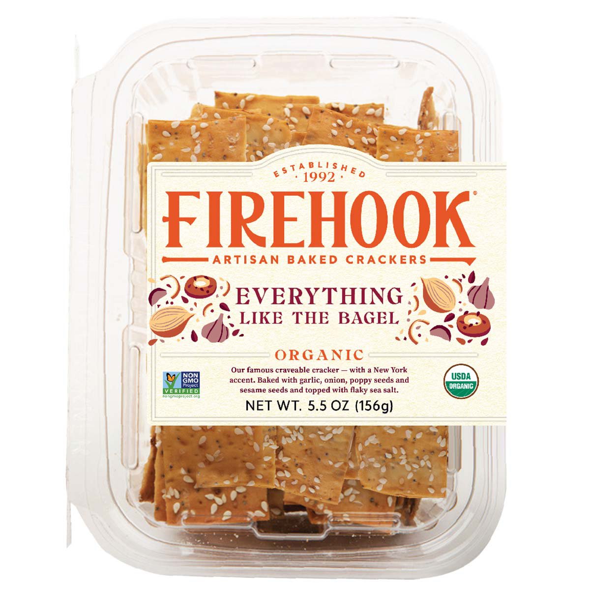 Firehook Everything Like The Bagel Baked Crackers - Shop Crackers ...