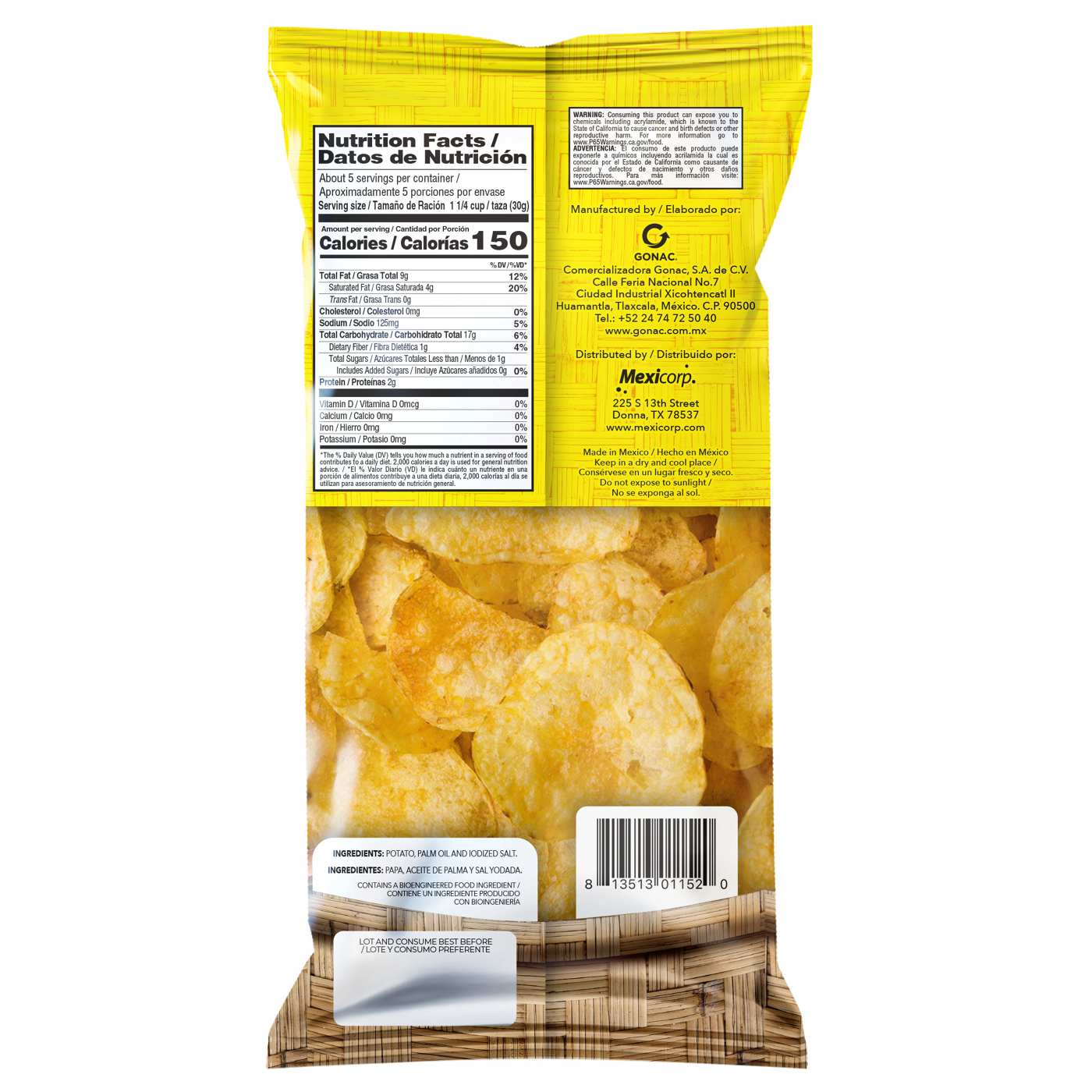 BotanaCo Papas Caseras Kettle Cooked Potato Chips - Sea Salt - Shop ...