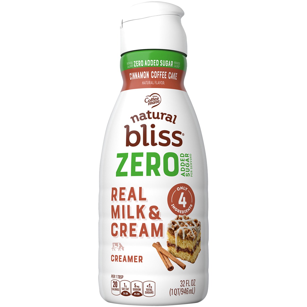 Nestle Coffee Mate Natural Bliss Zero Added Sugar Real Milk & Cream ...