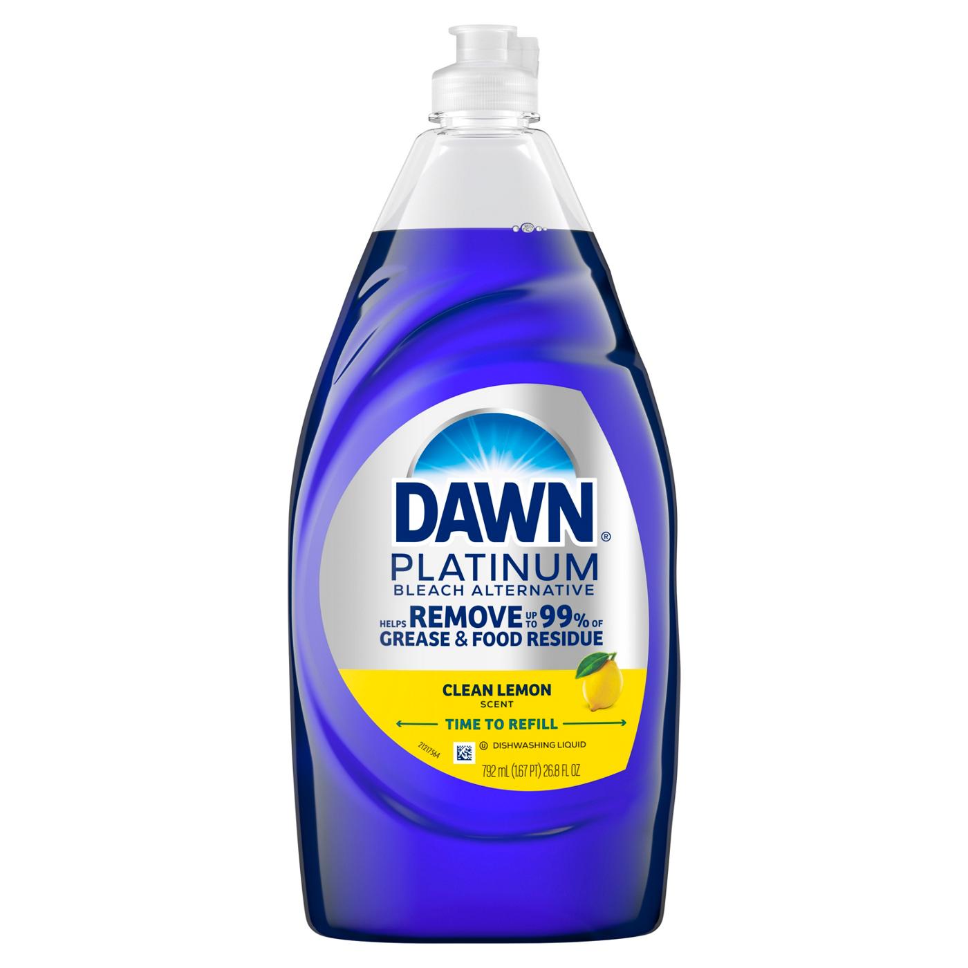 Dawn Platinum Bleach Alternative - Clean Lemon - Shop Dish soap ...