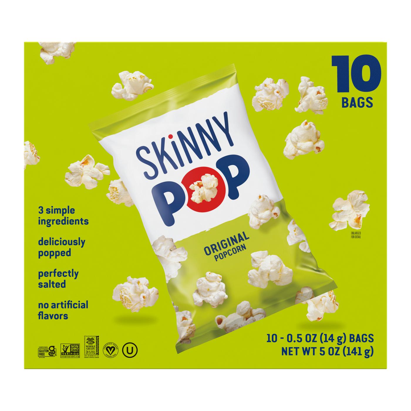 SKINNYPOP Popped Popcorn Multipack Bags - Original - Shop Popcorn at H-E-B
