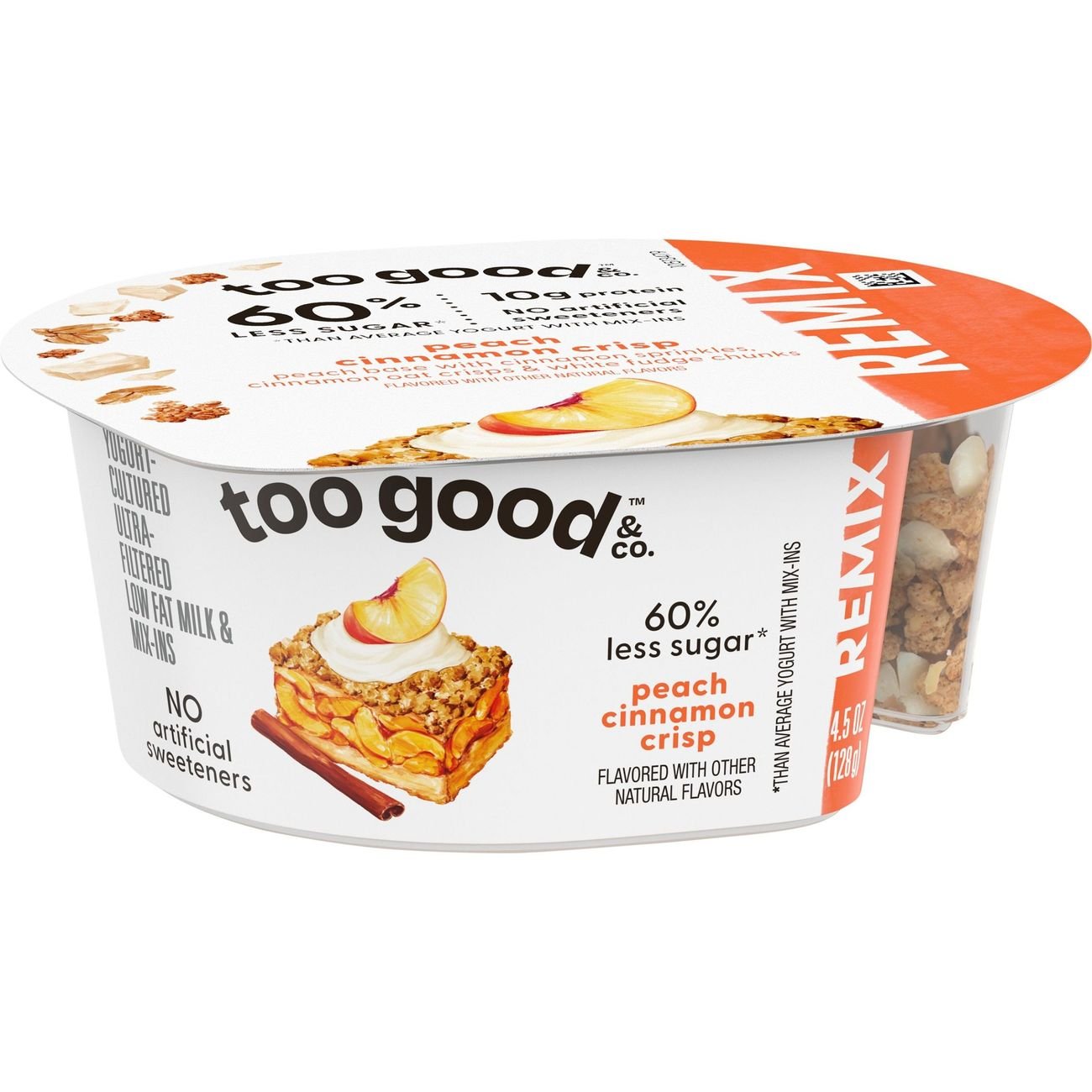 Too Good & Co. Remix Lower Sugar Greek Yogurt with Mix-ins - Peach ...