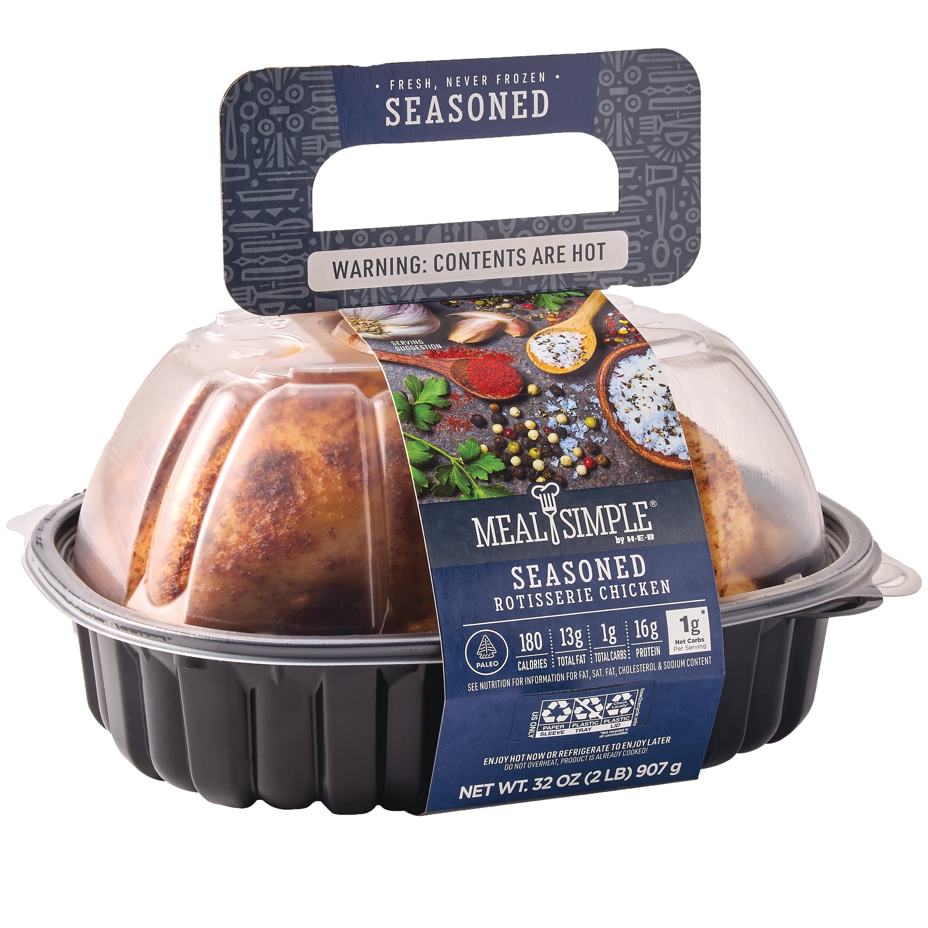 Meal Simple by H-E-B Rotisserie Chicken - Seasoned - Shop Entrees ...