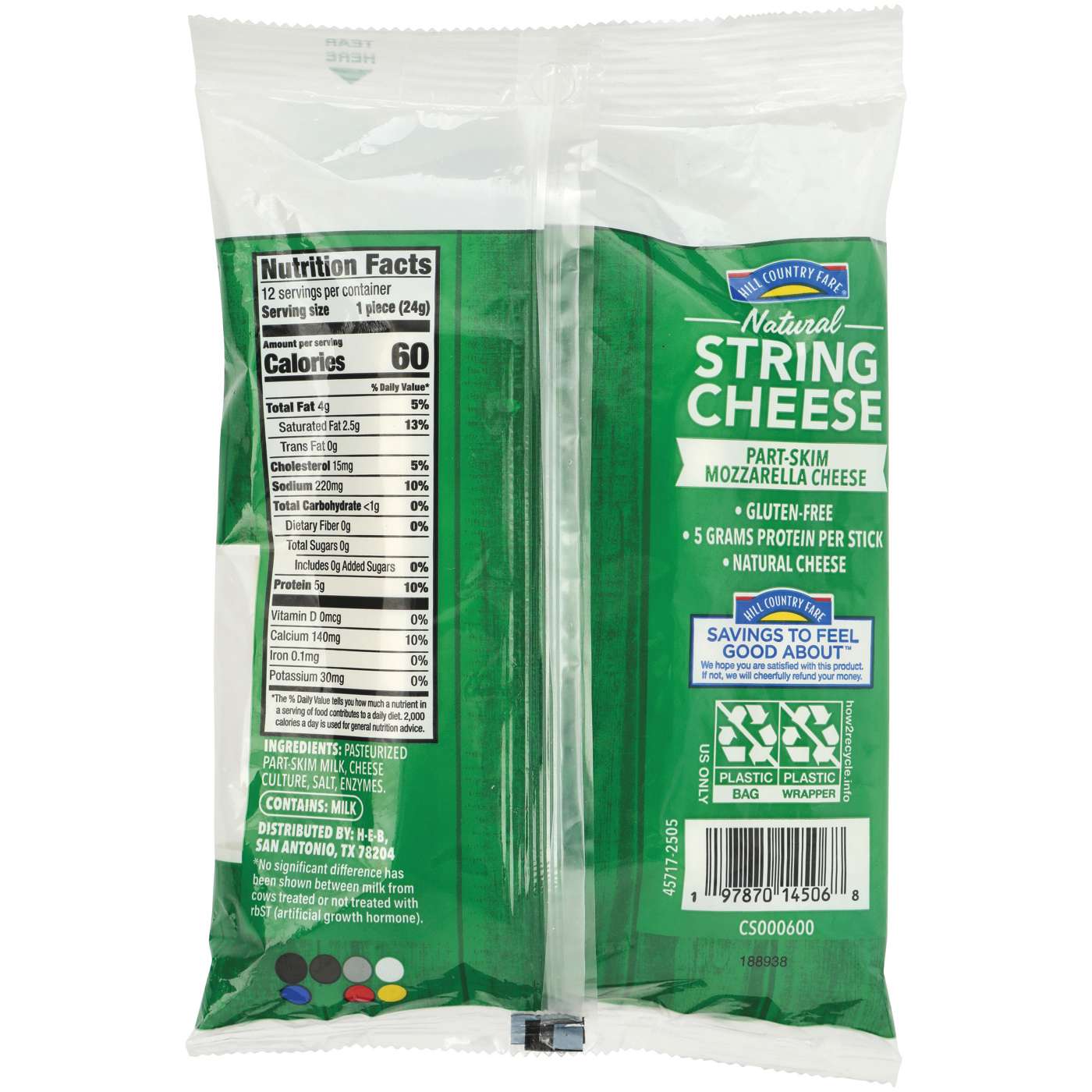 Hill Country Fare Mozzarella String Cheese - Shop Cheese at H-E-B