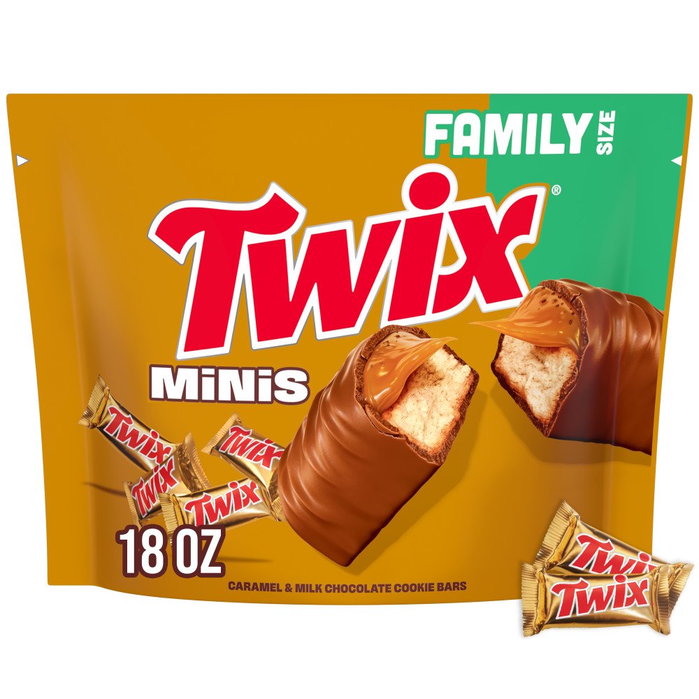 Twix Minis Caramel Chocolate Cookie Candy Bars - Family Size - Shop ...