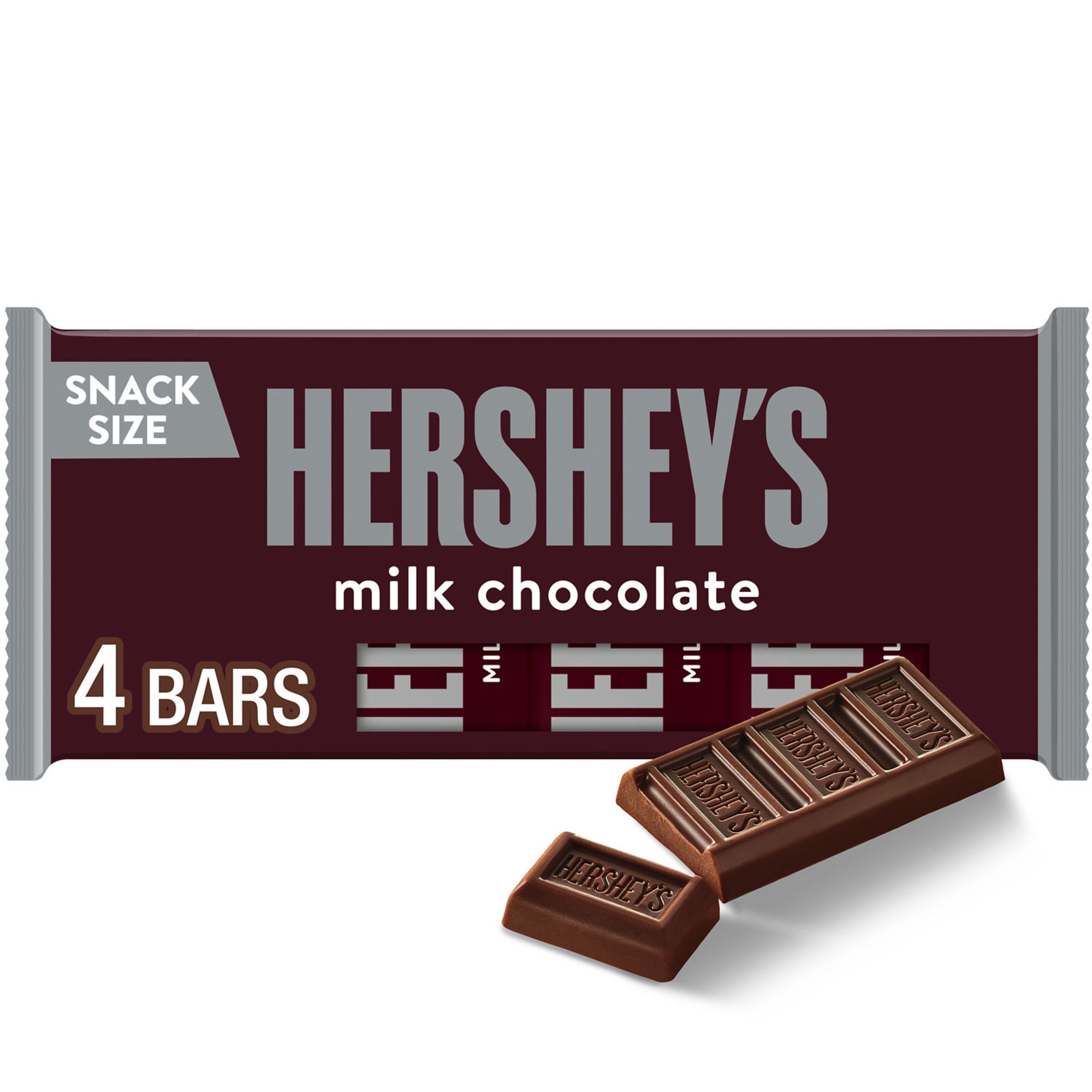 Hershey's Milk Chocolate Snack Size Bars, 4 pk - Shop Candy at H-E-B