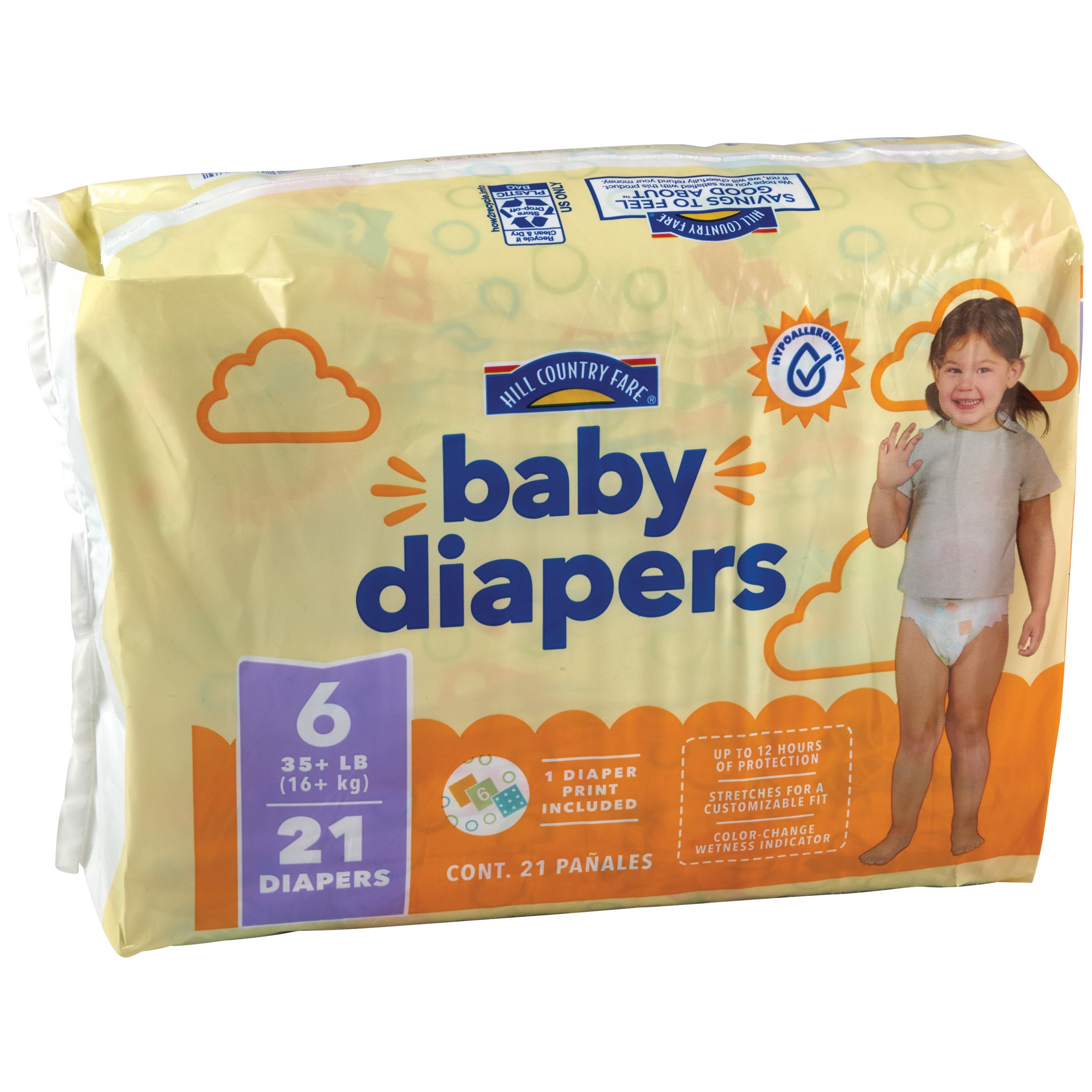 Hill Country Fare Baby Diapers Small Pack - Size 6 - Shop Diapers at H-E-B