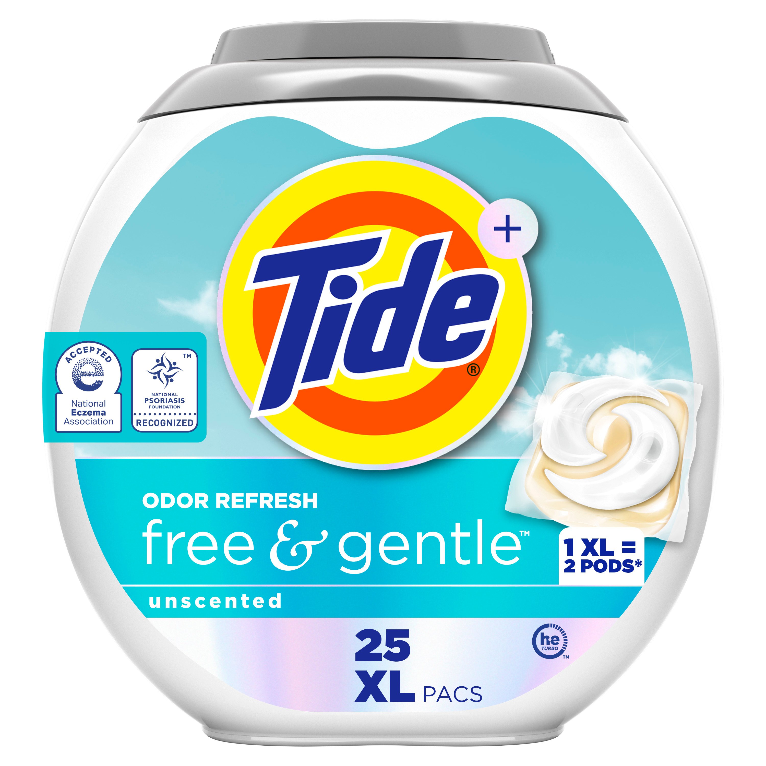 Tide Power Pods Odor Refresh Free & Gentle XL Laundry Detergent Pacs ...