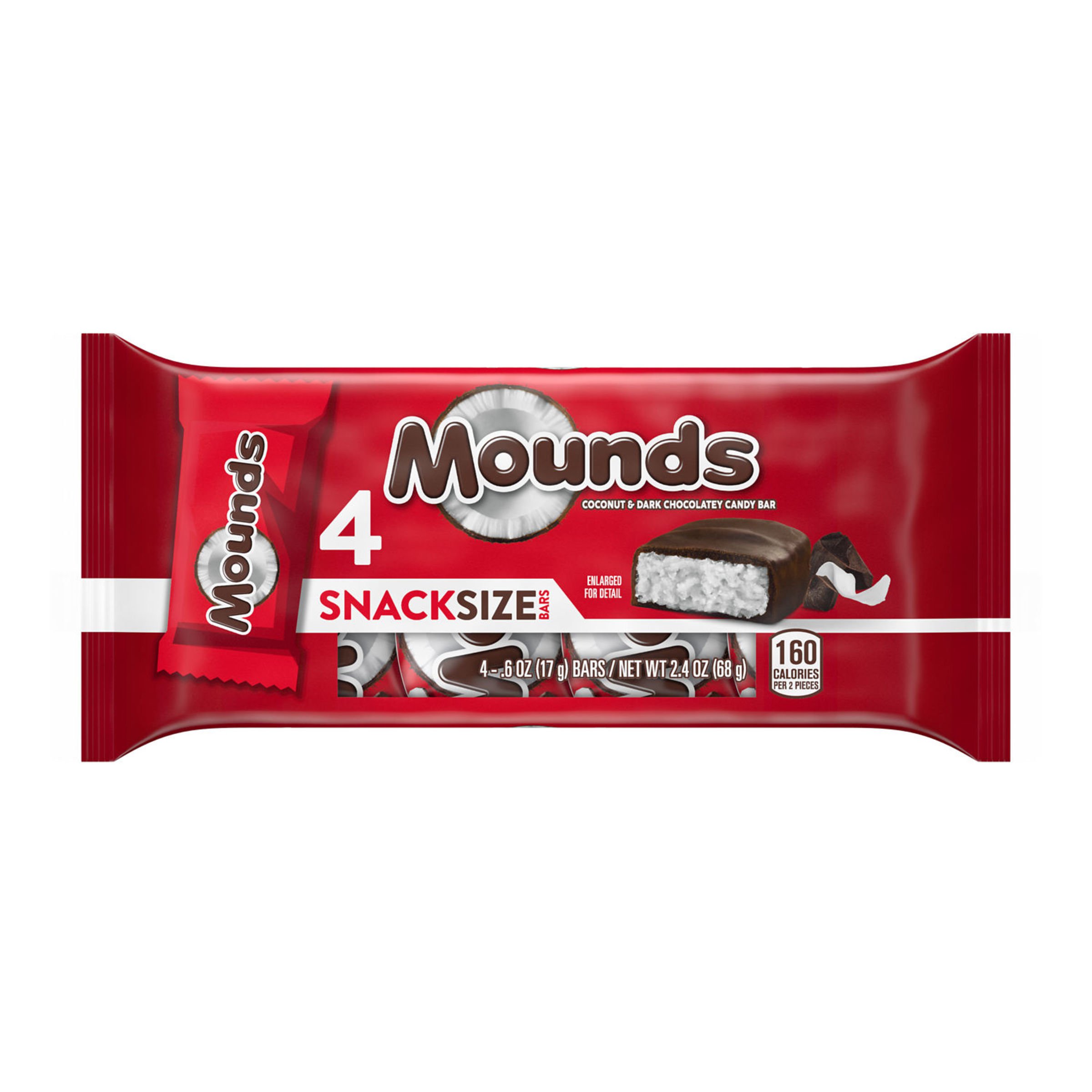Mounds Coconut & Dark Chocolatey Snack Size Candy Bars, 4 pk - Shop ...