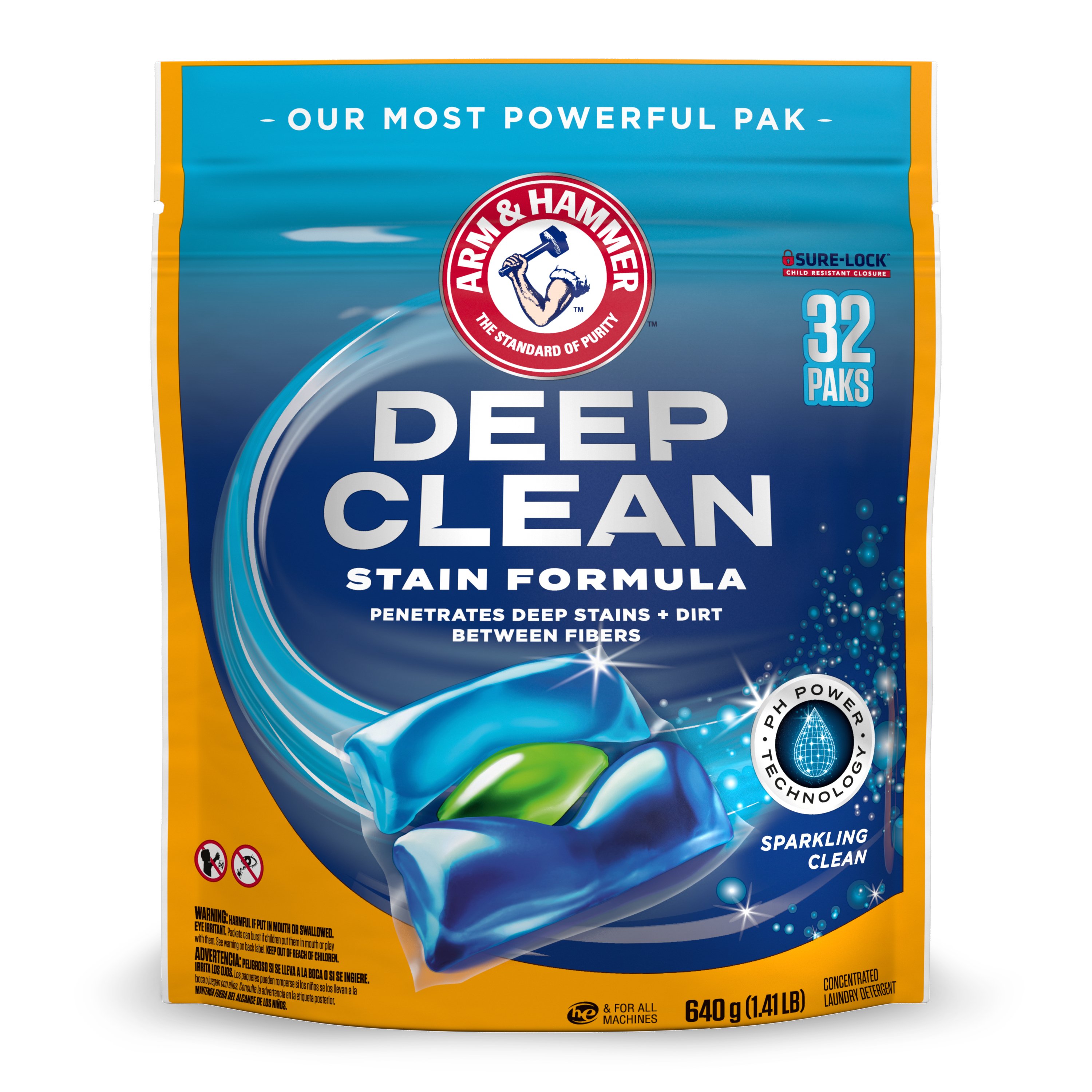 Arm & Hammer Deep Clean Sparkling Clean Laundry Detergent Power Paks ...