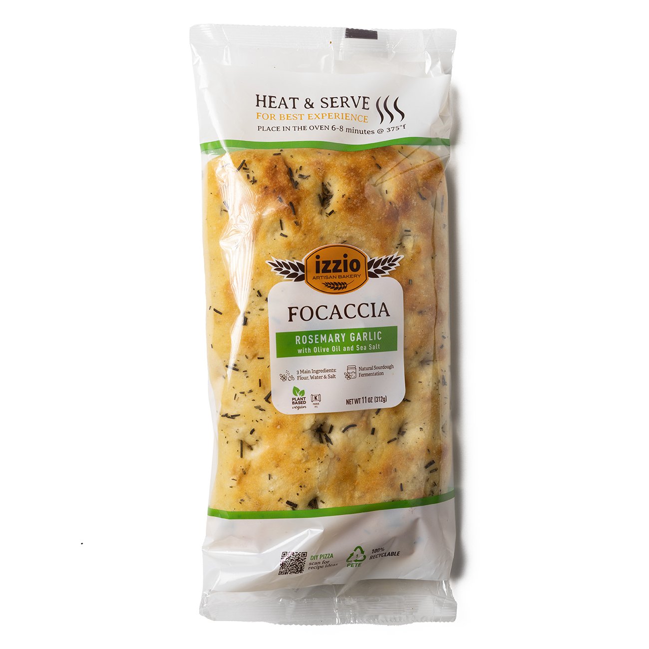 izzio Artisan Bakery Rosemary Garlic Focaccia - Shop Pitas & flatbread ...
