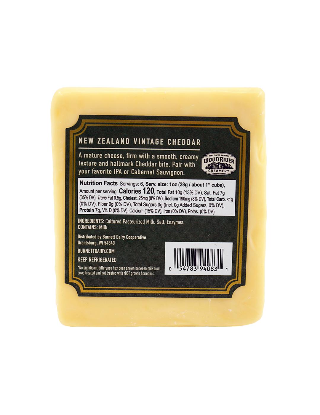 Wood River Creamery New Zealand Vintage Cheddar Cheese - Shop Cheese at ...