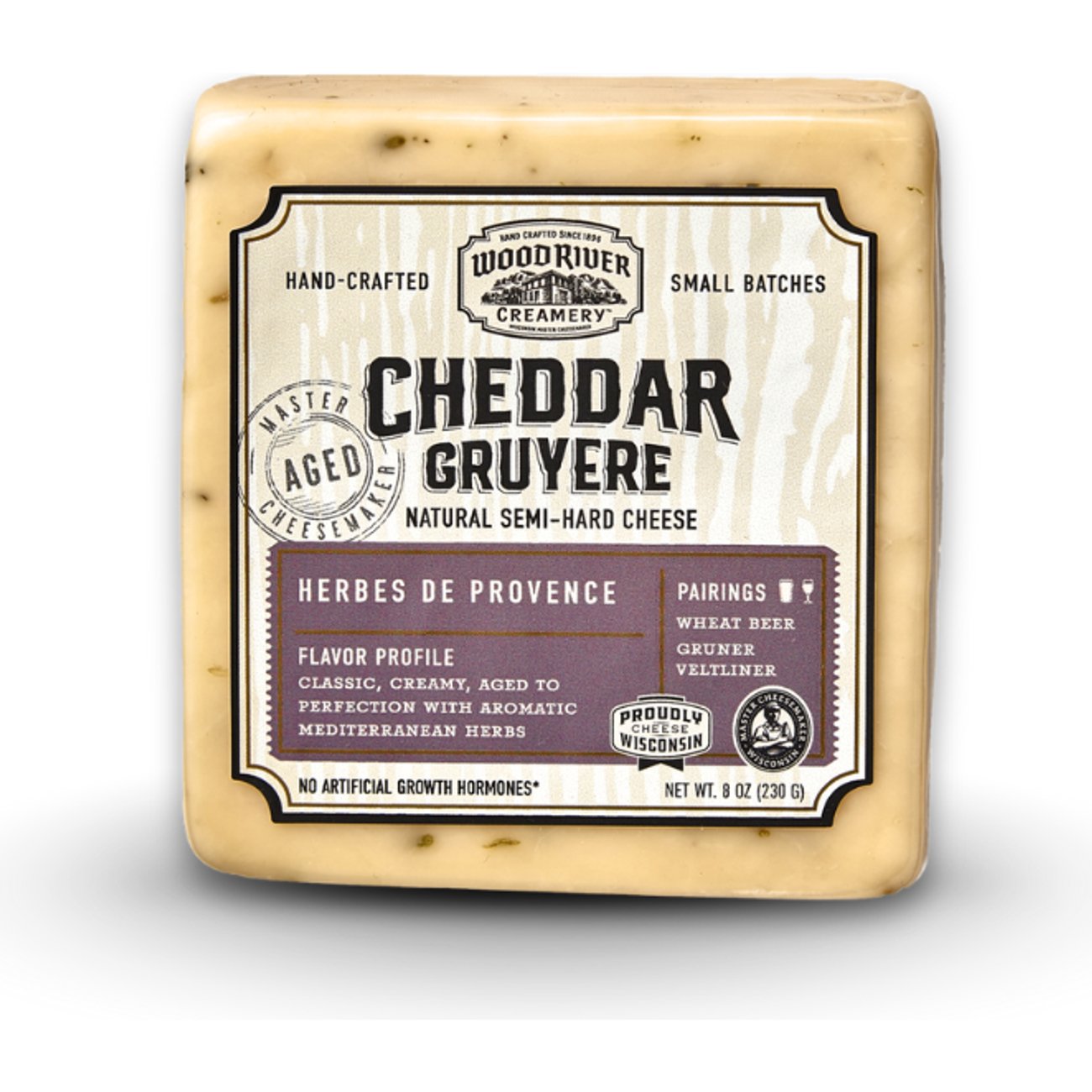 Wood River Creamery Cheddar Gruyere Cheese - Herbes de Provence - Shop ...