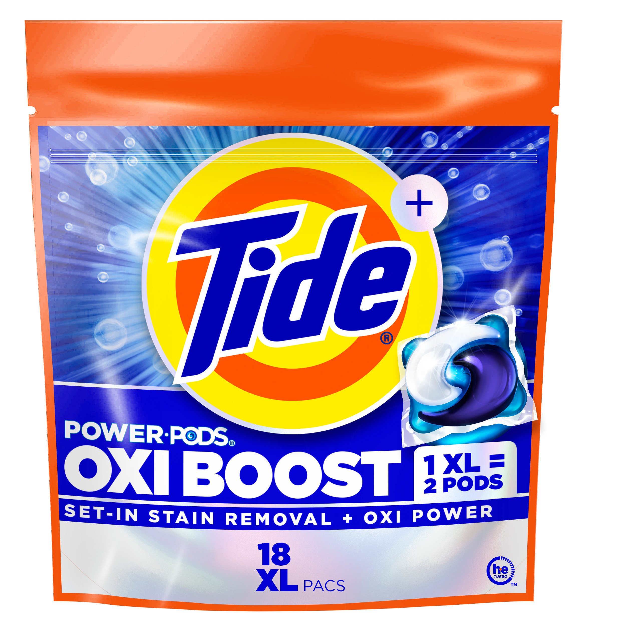 Tide Oxi Boost Power PODS Laundry Detergent Pacs - Shop Detergent at H-E-B