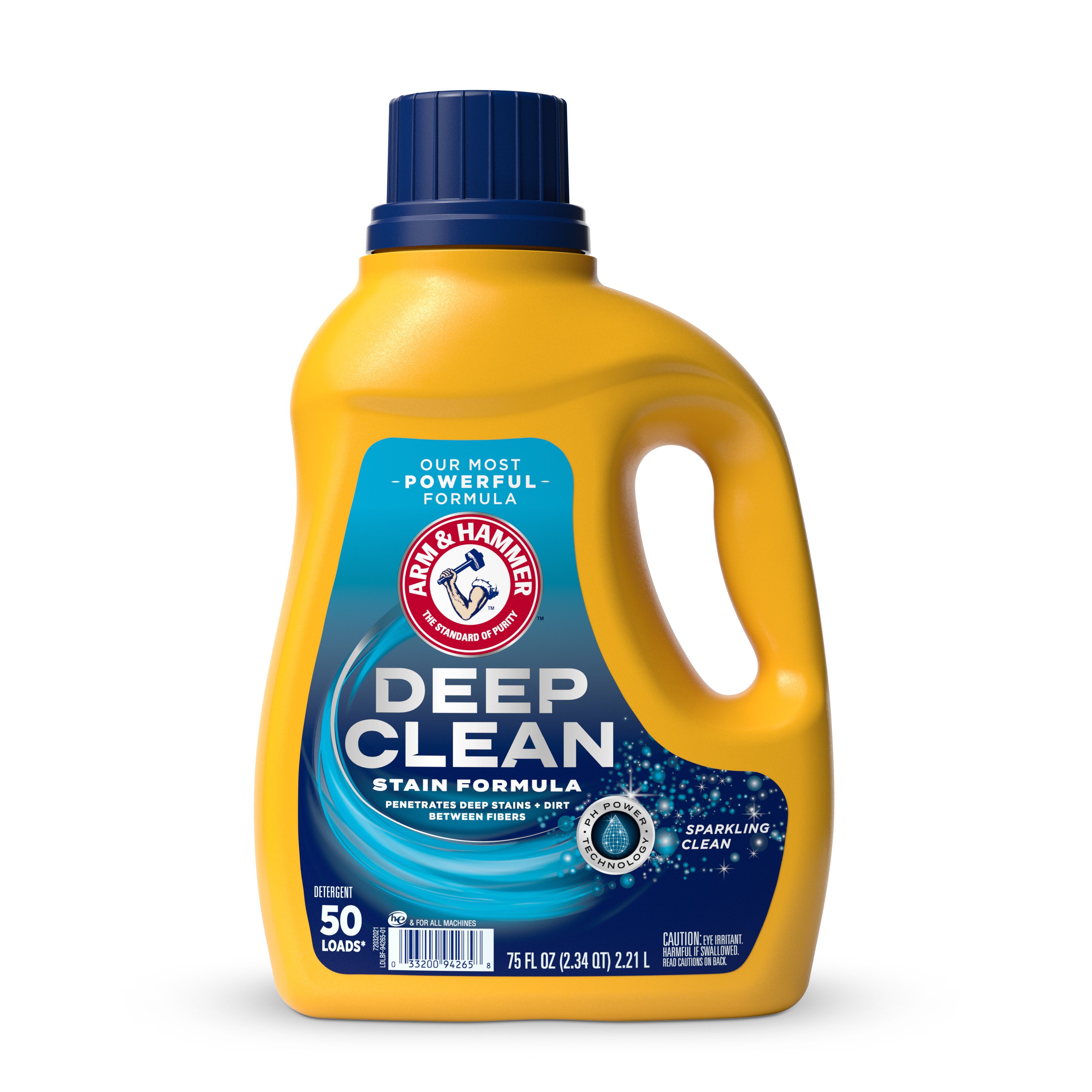 Arm & Hammer Deep Clean Sparkling Clean Laundry Detergent, 50 Loads ...