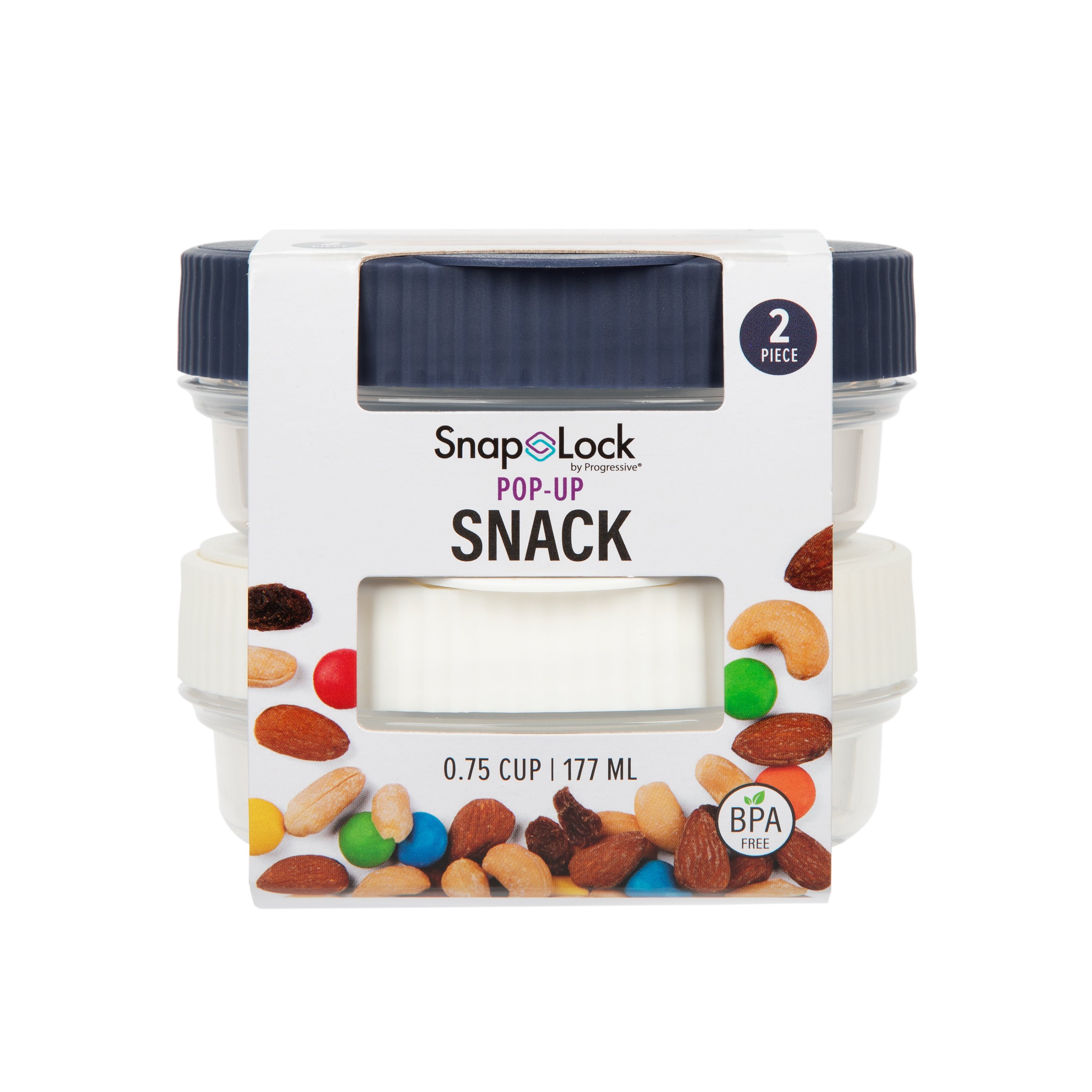 Progressive SnapLock Pop-Up Snack Containers, 2 pk - Shop Food storage ...