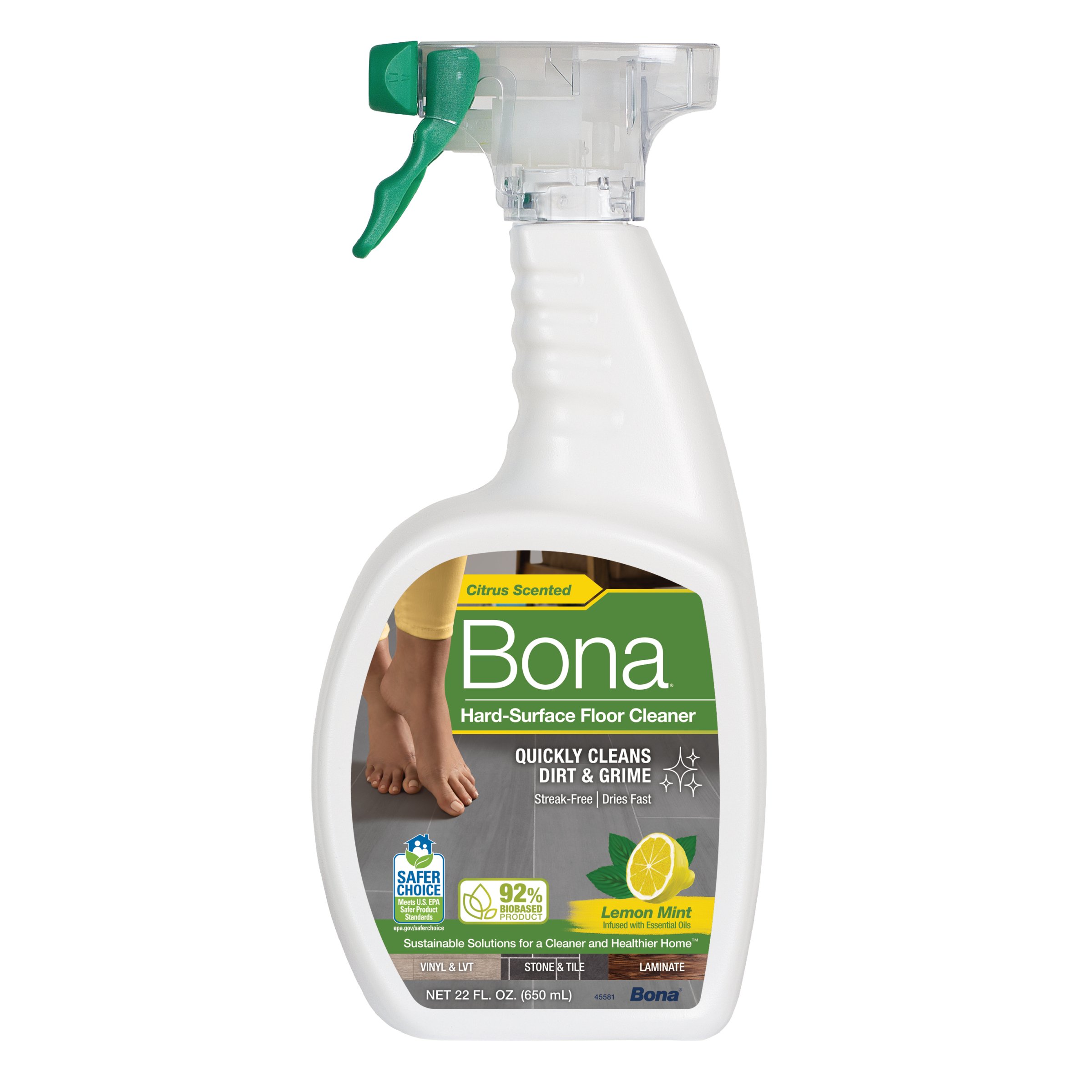 Bona Hard Surface Floor Spray Cleaner - Lemon Mint - Shop Mops at H-E-B