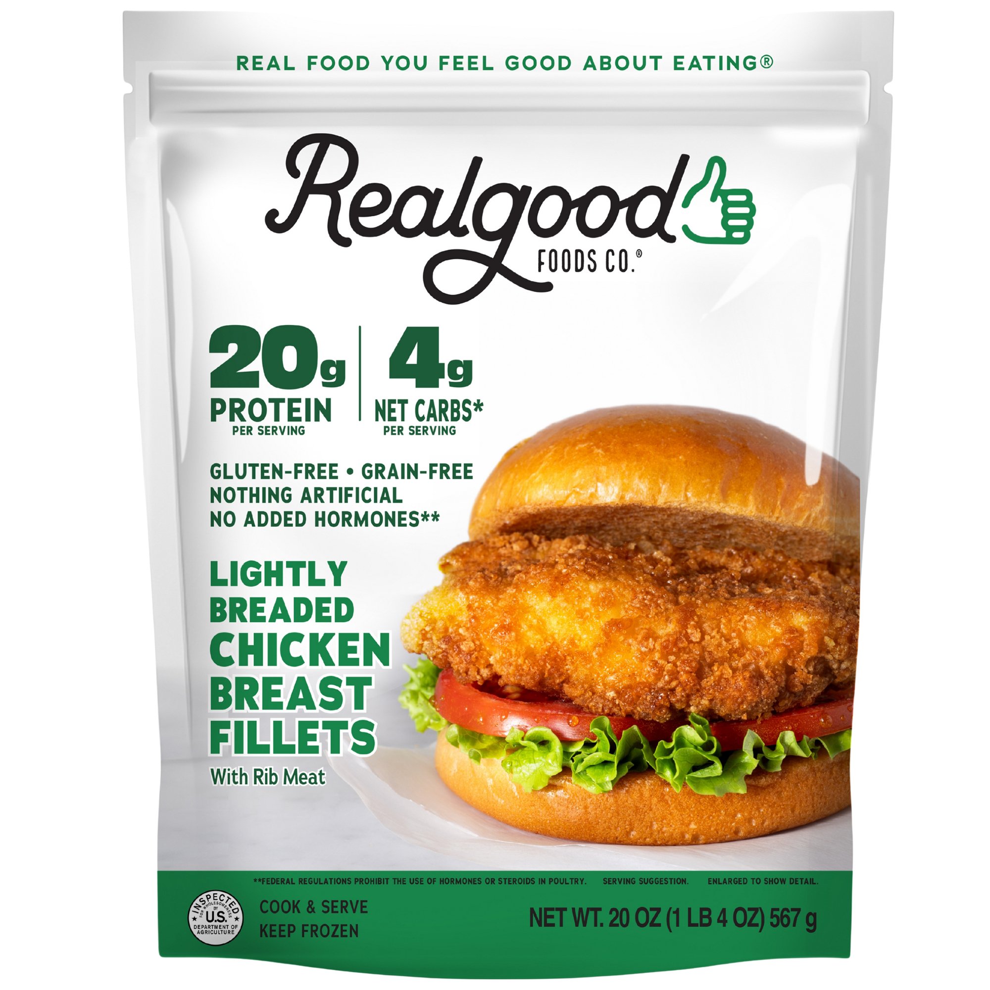 Real Good Foods Co. Lightly Breaded Chicken Breast Fillets - Shop ...