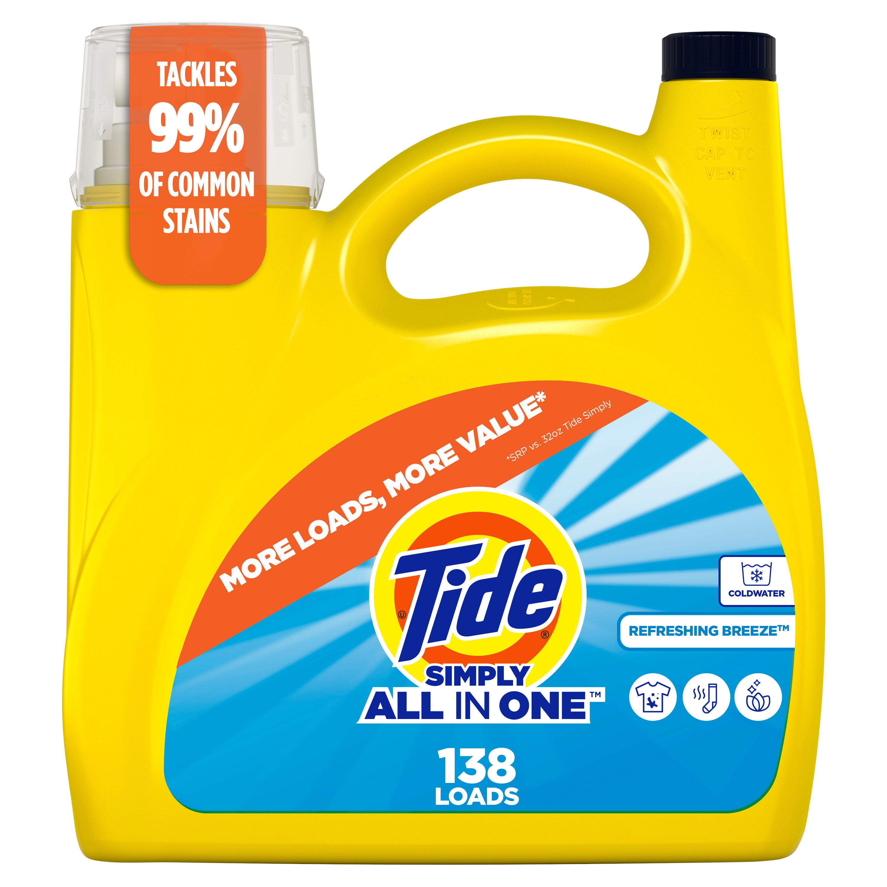Tide Simply Clean All In One, 138 Loads - Refreshing Breeze - Shop ...