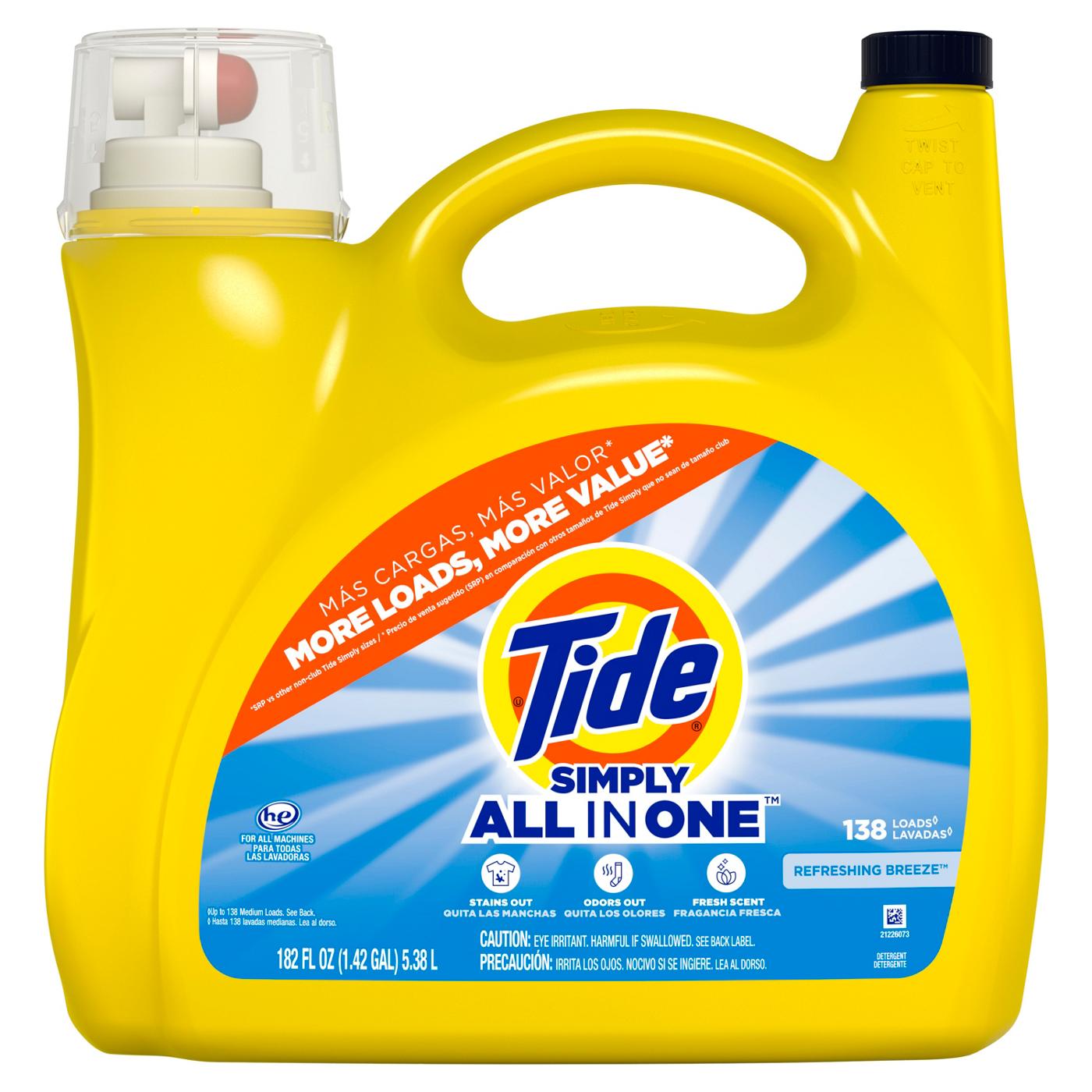 Tide Simply Clean All In One, 138 Loads - Refreshing Breeze - Shop ...