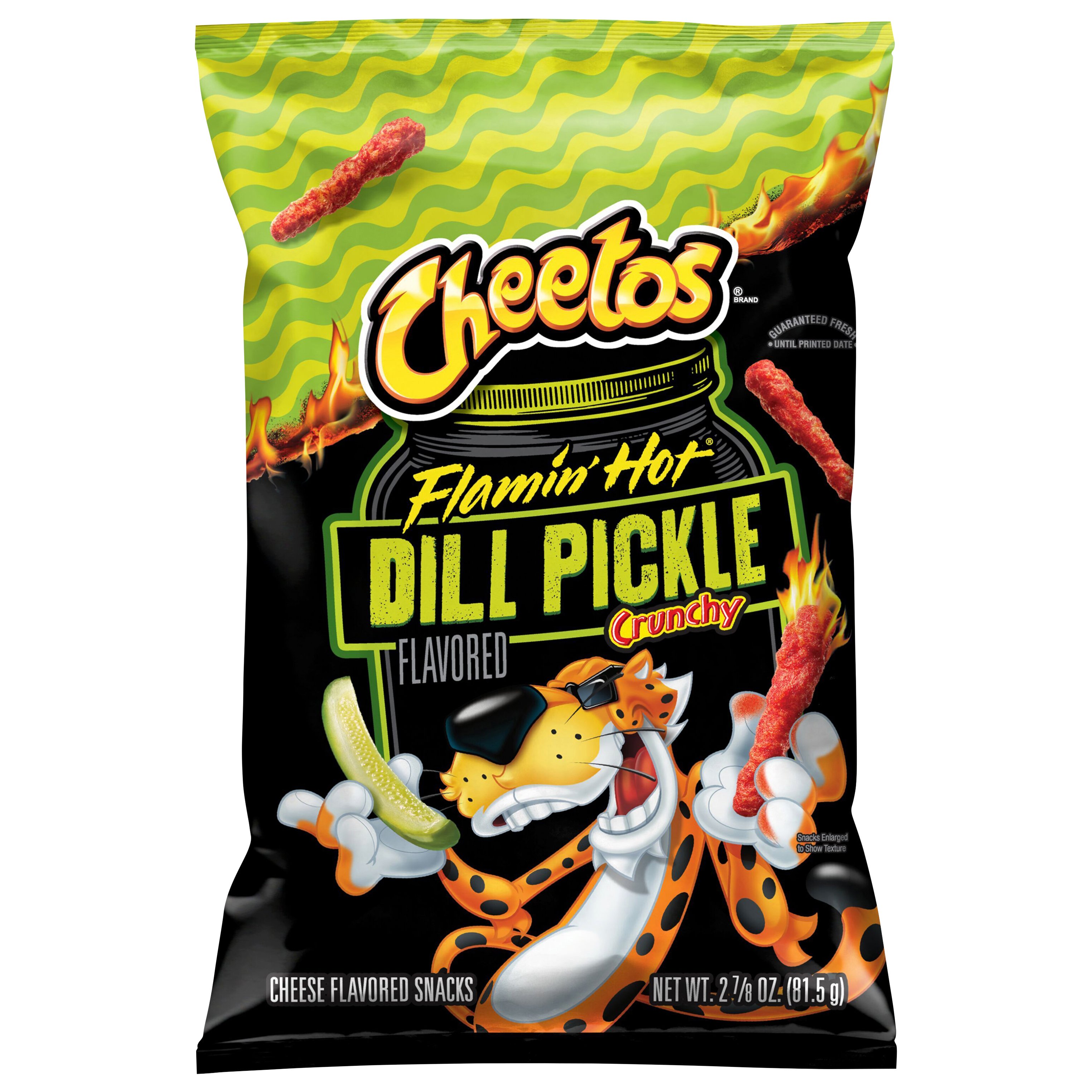 Cheetos Flamin' Hot Dill Pickle Crunchy Cheese Snacks - Shop Chips at H-E-B