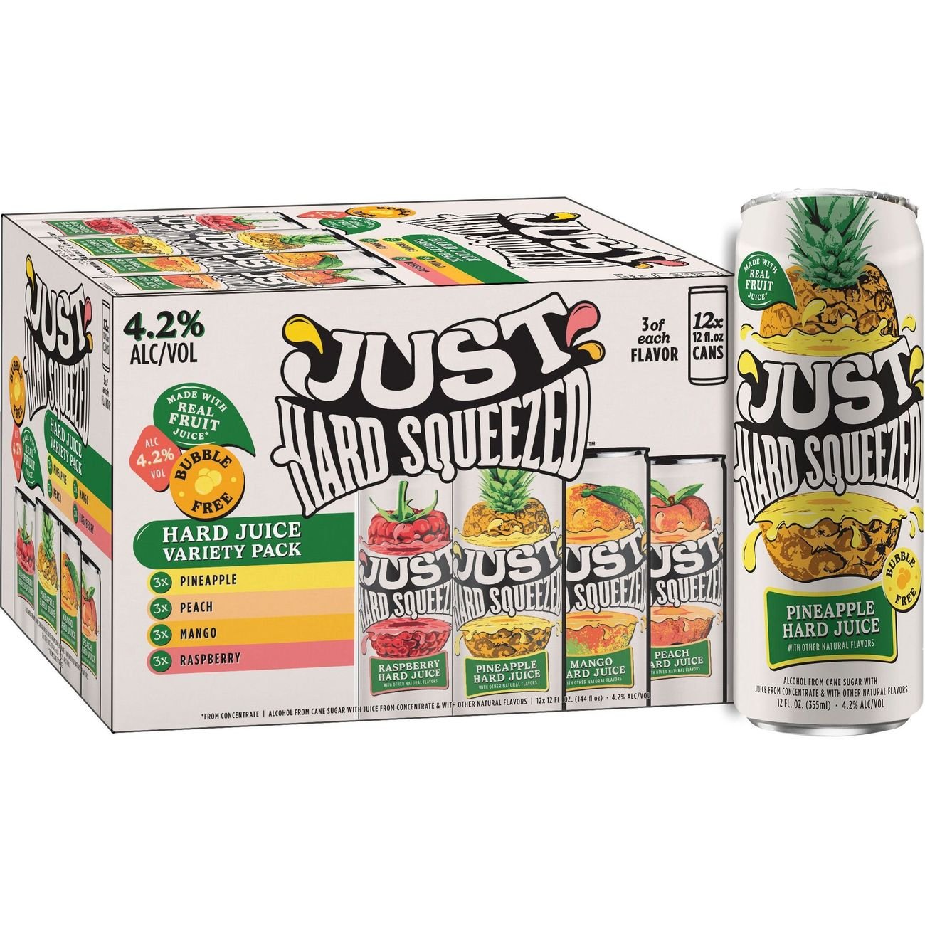Just Hard Squeezed Hard Juice Variety 12 pk Cans - Shop Malt beverages ...