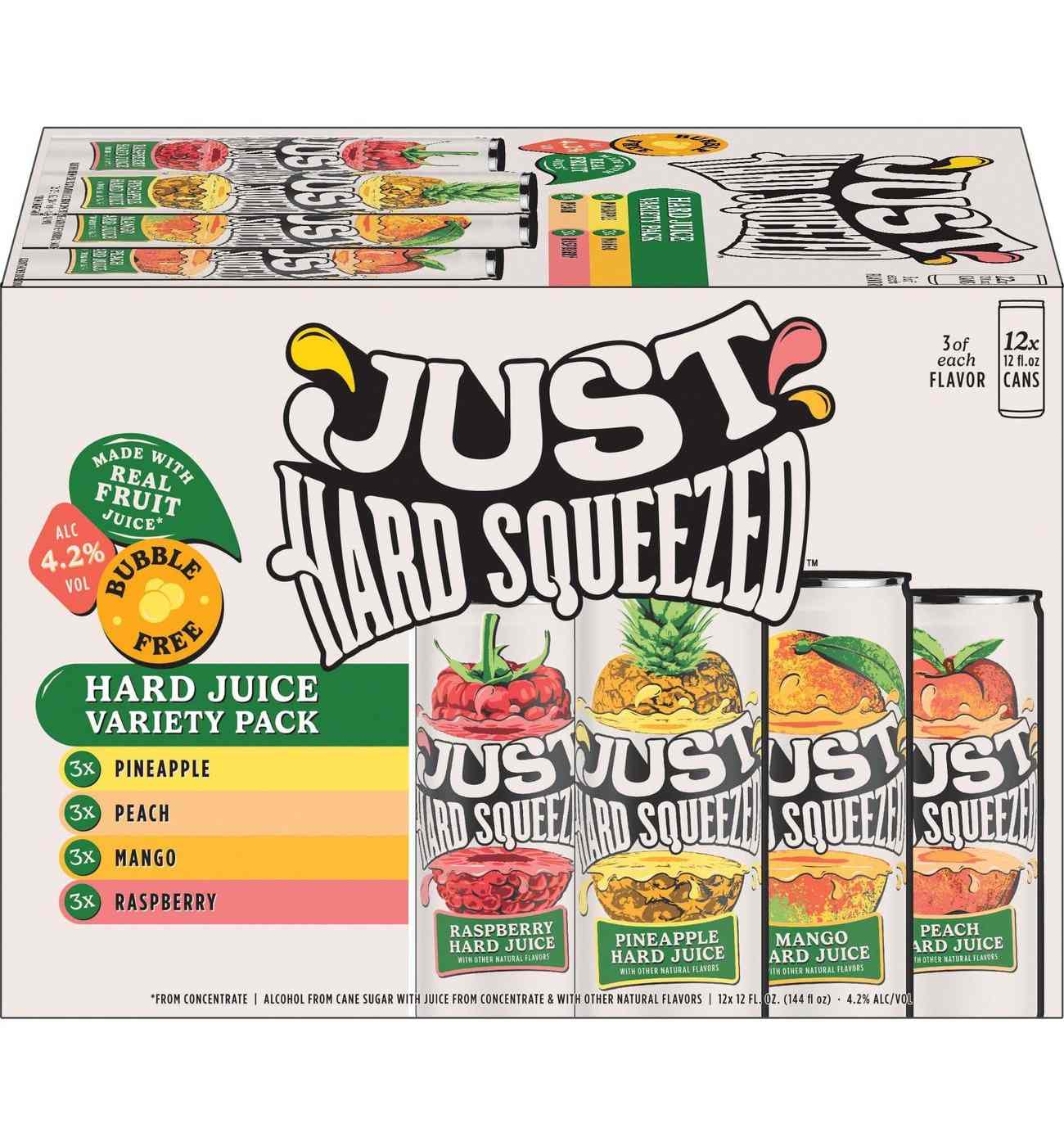 Just Hard Squeezed Hard Juice Variety 12 pk Cans - Shop Malt beverages ...