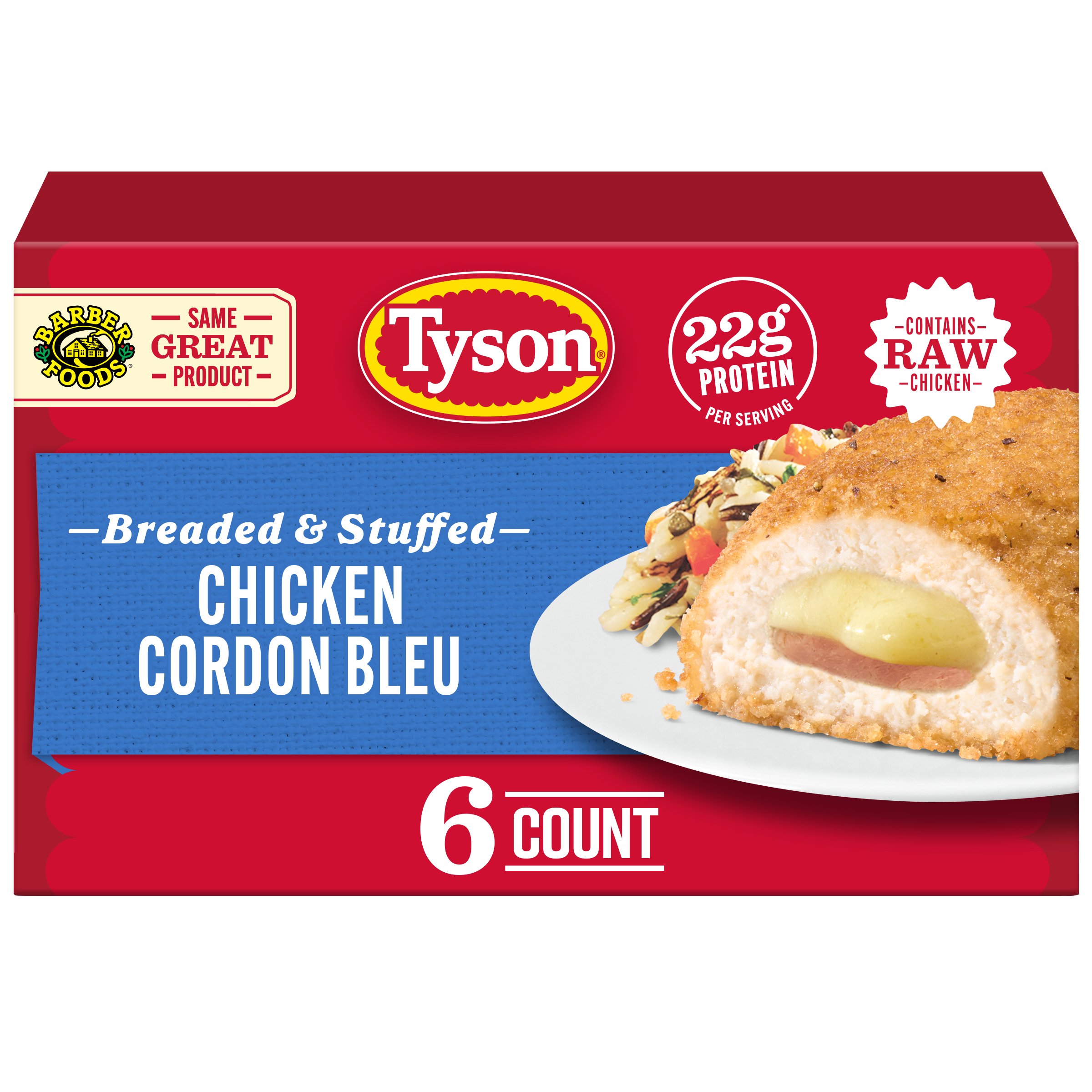 Tyson Frozen Stuffed Chicken Breasts Cordon Bleu - Shop Entrees & sides ...