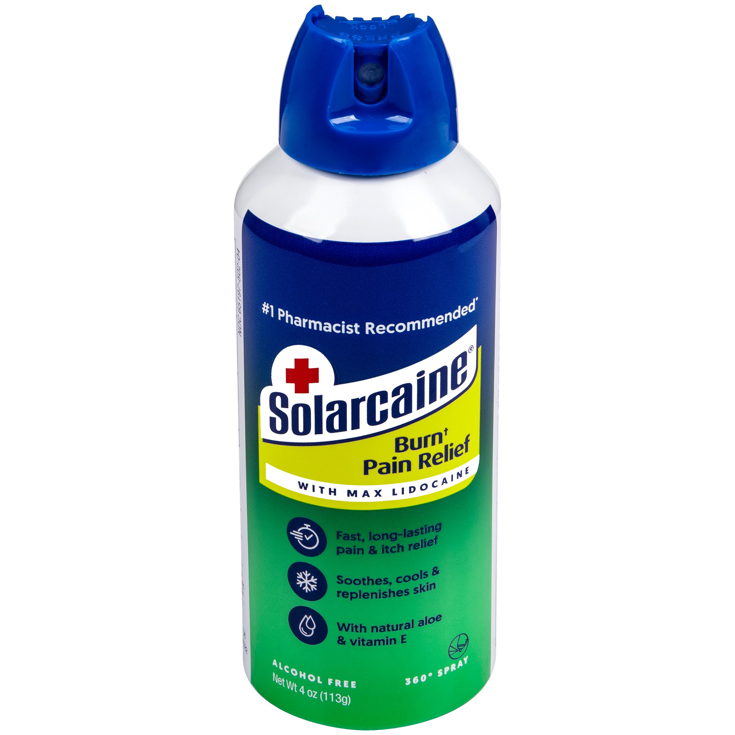 Solarcaine Maximum Strength Burn & Pain Relief Spray with Lidocaine ...