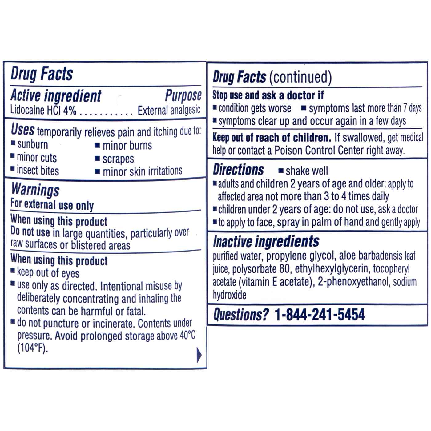 Solarcaine Maximum Strength Burn & Pain Relief Spray with Lidocaine ...