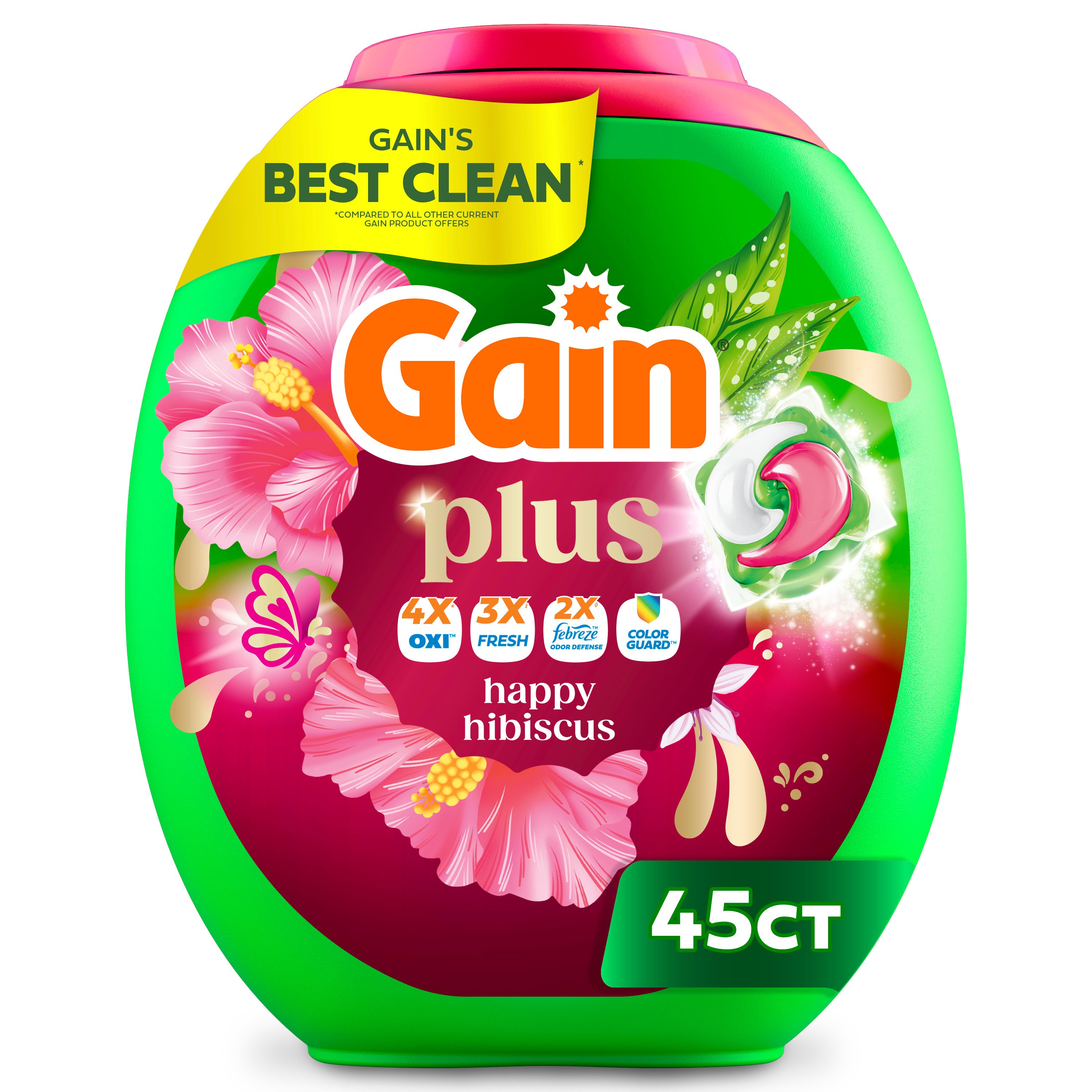Gain Super Flings Laundry Detergent Pacs - Hibiscus Hula Scent - Shop ...