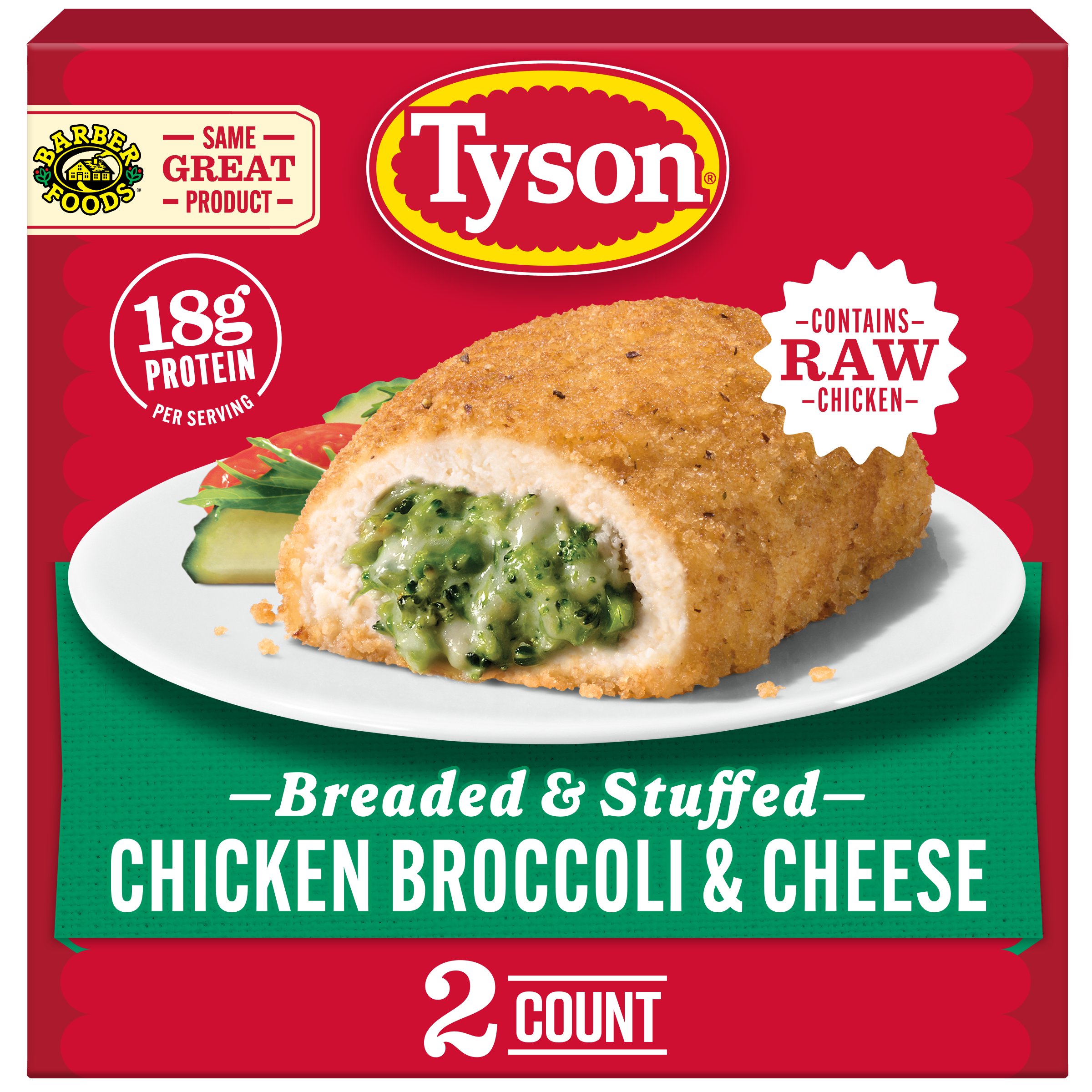 Tyson Frozen Stuffed Chicken Breasts Broccoli Cheese - Shop Entrees ...
